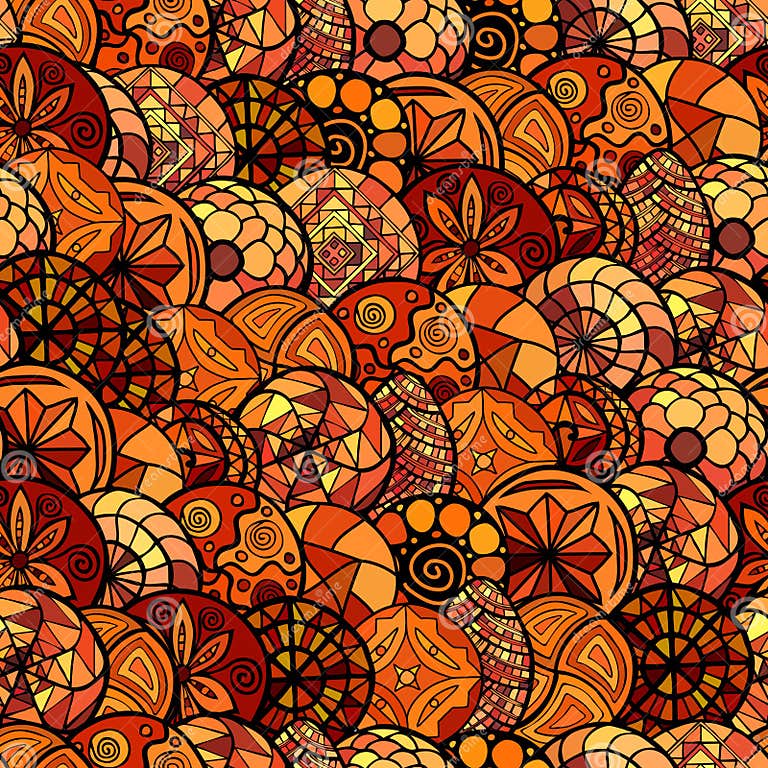 Vector Ethnic Seamless Pattern Stock Illustration - Illustration of ...