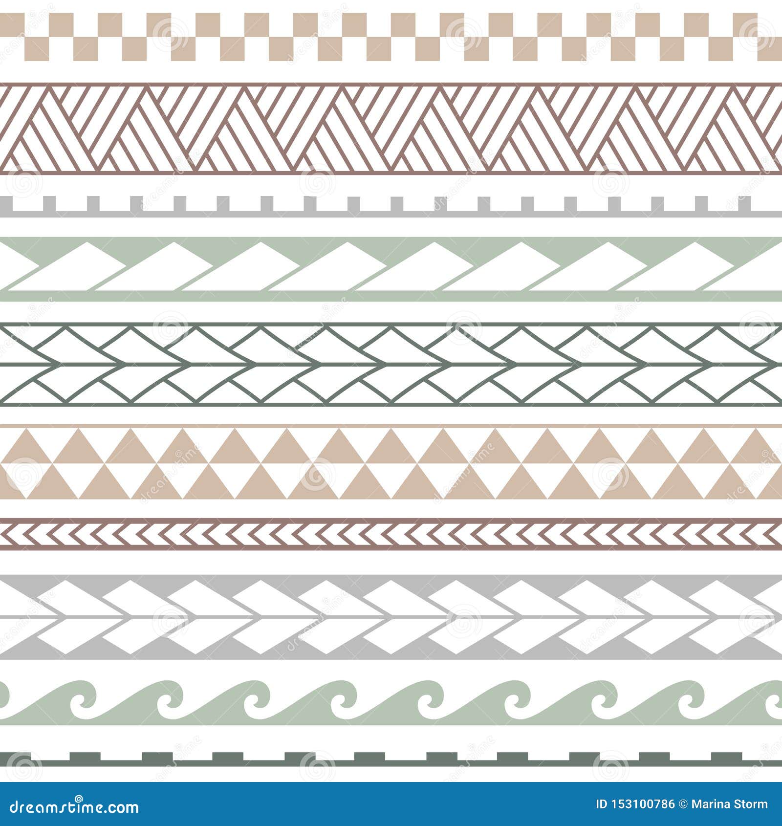 Vector Ethnic Seamless Pattern in Maori Style. Stock Vector ...