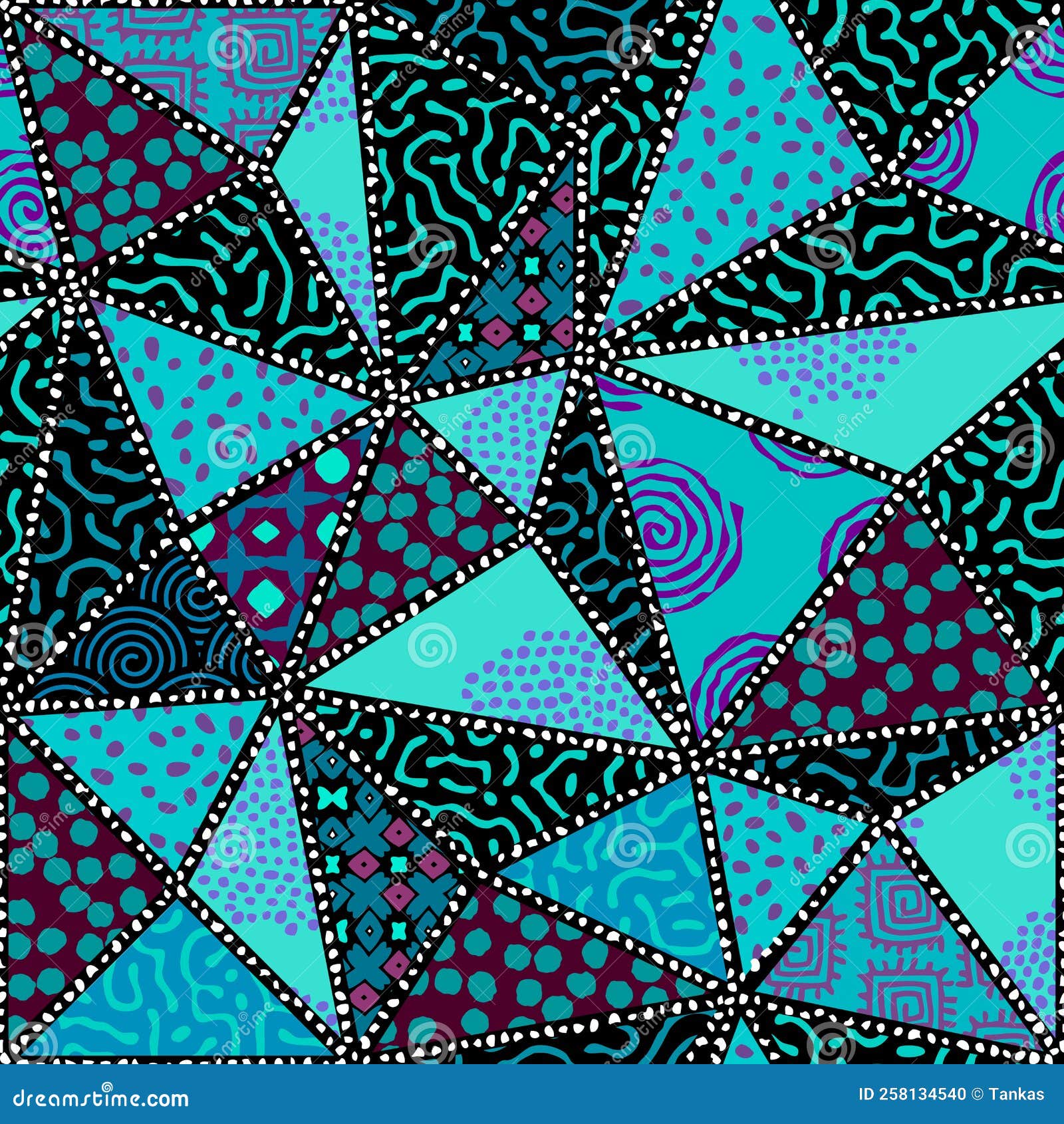 Vector Ethnic Tribal Pattern. Seamless Art Image. Stock Vector ...