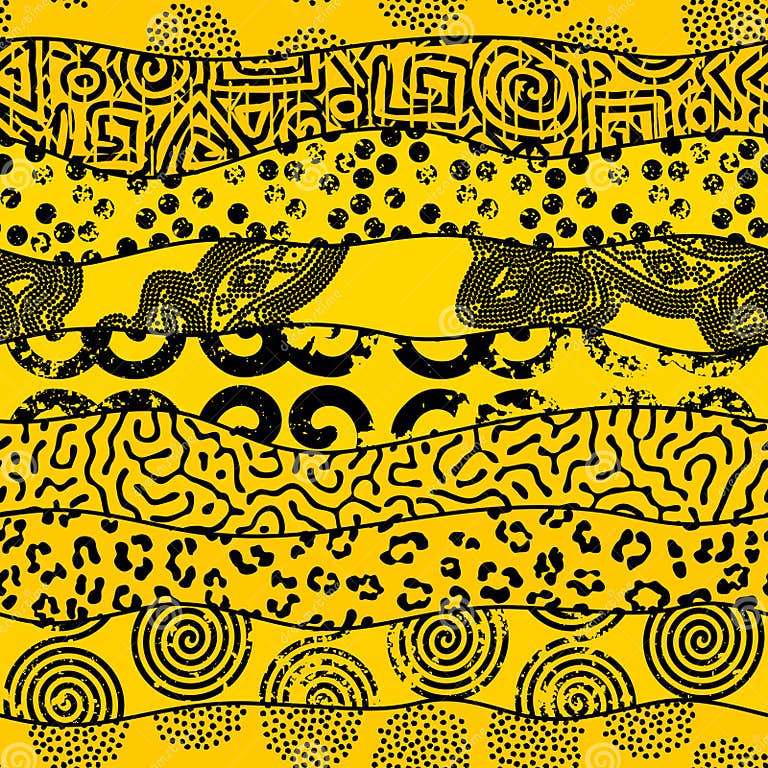 Vector Ethnic Tribal Pattern. Seamless Art Image. Stock Vector ...