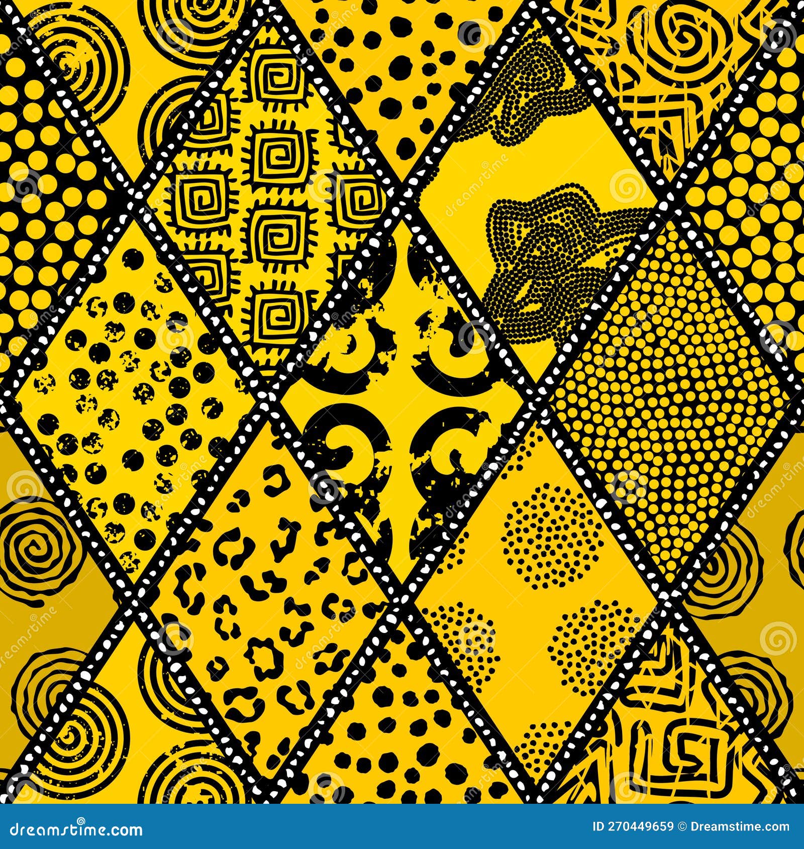 Vector Ethnic Tribal Pattern. Seamless Art Image. Stock Vector ...