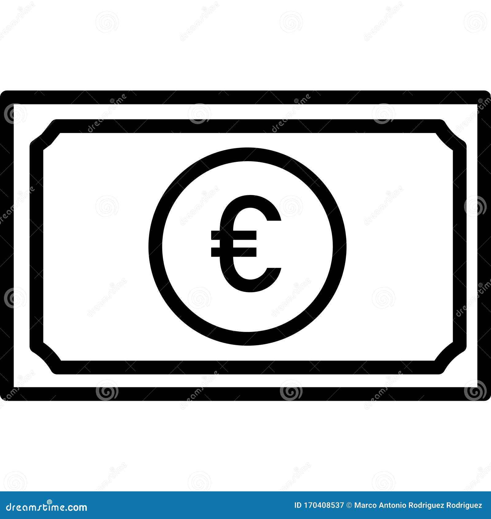 Euro Icon Isolated on White Background Stock Illustration ...