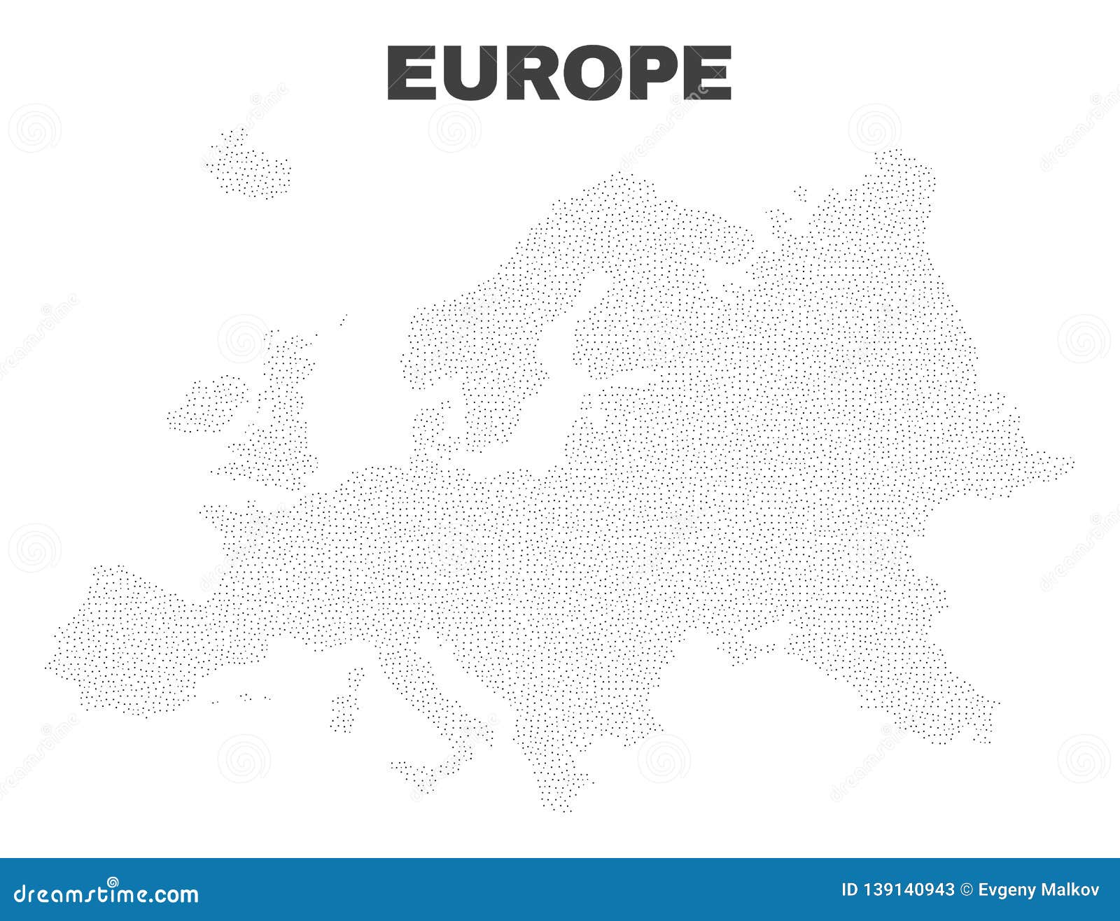 Vector Europe Map of Points Stock Vector - Illustration of randomized ...