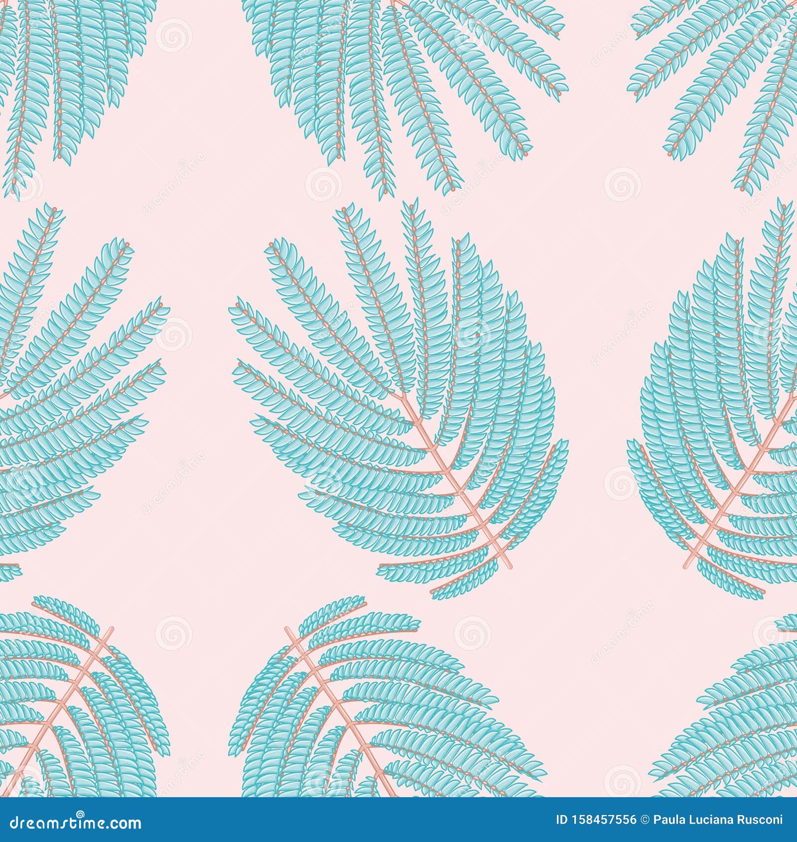 Vector Even Pinnated Foliage Repeating Pattern | CartoonDealer.com ...