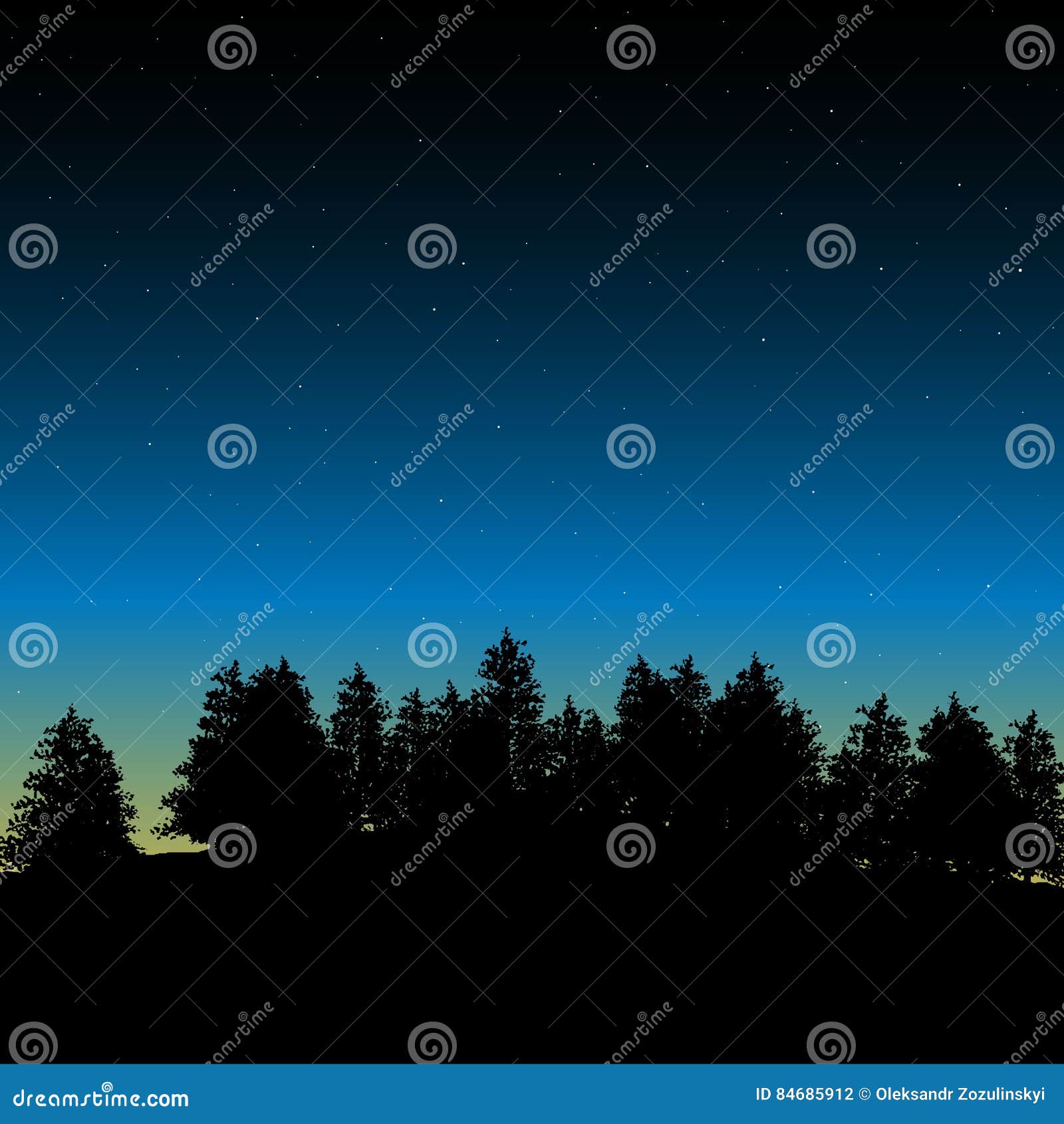 Black Landscape Posters. Set Of Monochrome Nature Sceneries, Black And ...