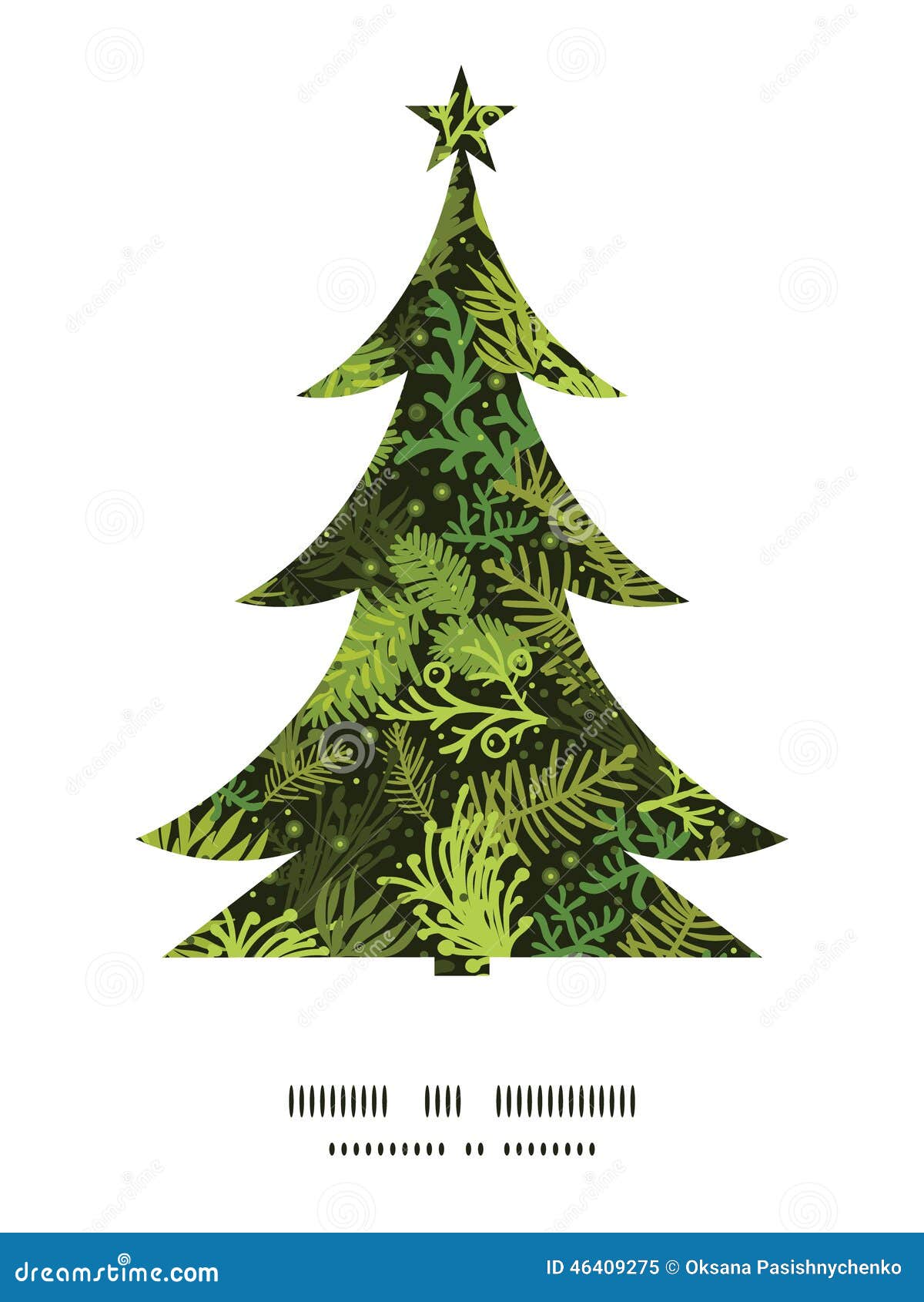 Vector Evergreen Christmas Tree Christmas Tree Stock Vector ...