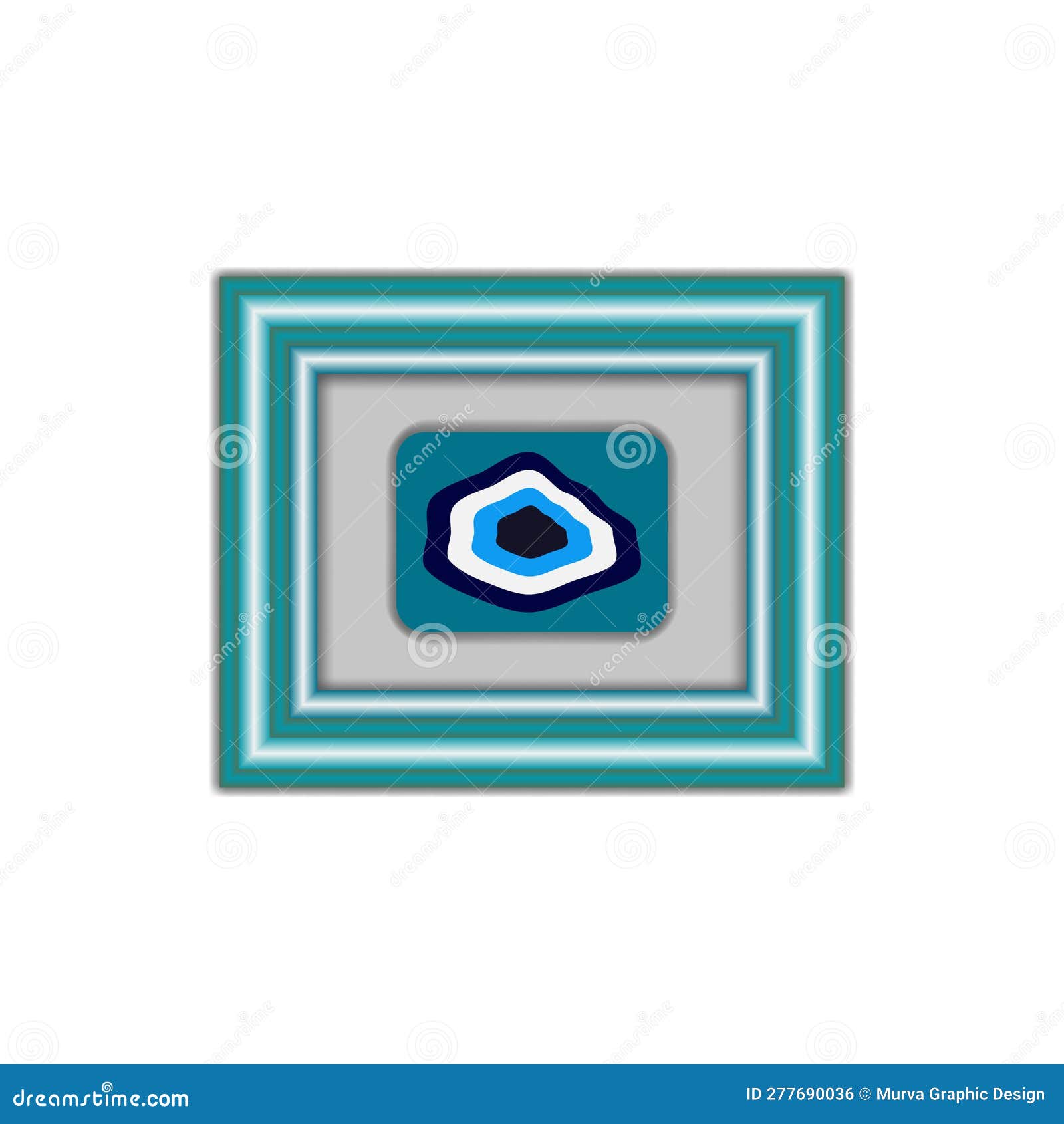 Vector Evil Eye Photo Frame on White Background. Stock Vector ...