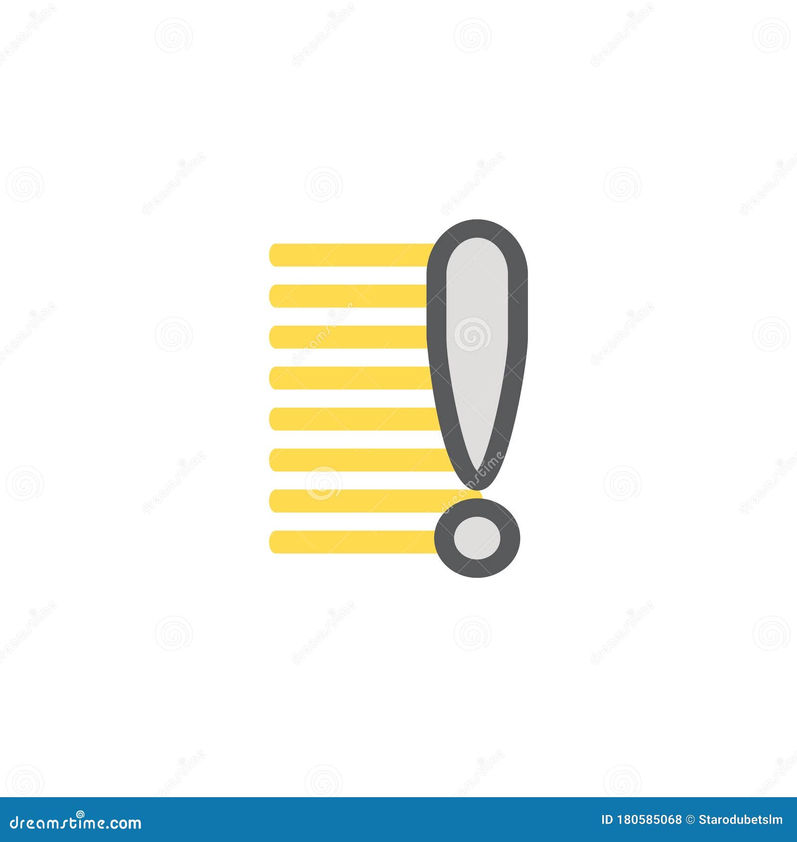 Vector Exclamation Mark with Some Text Lines Stock Vector ...