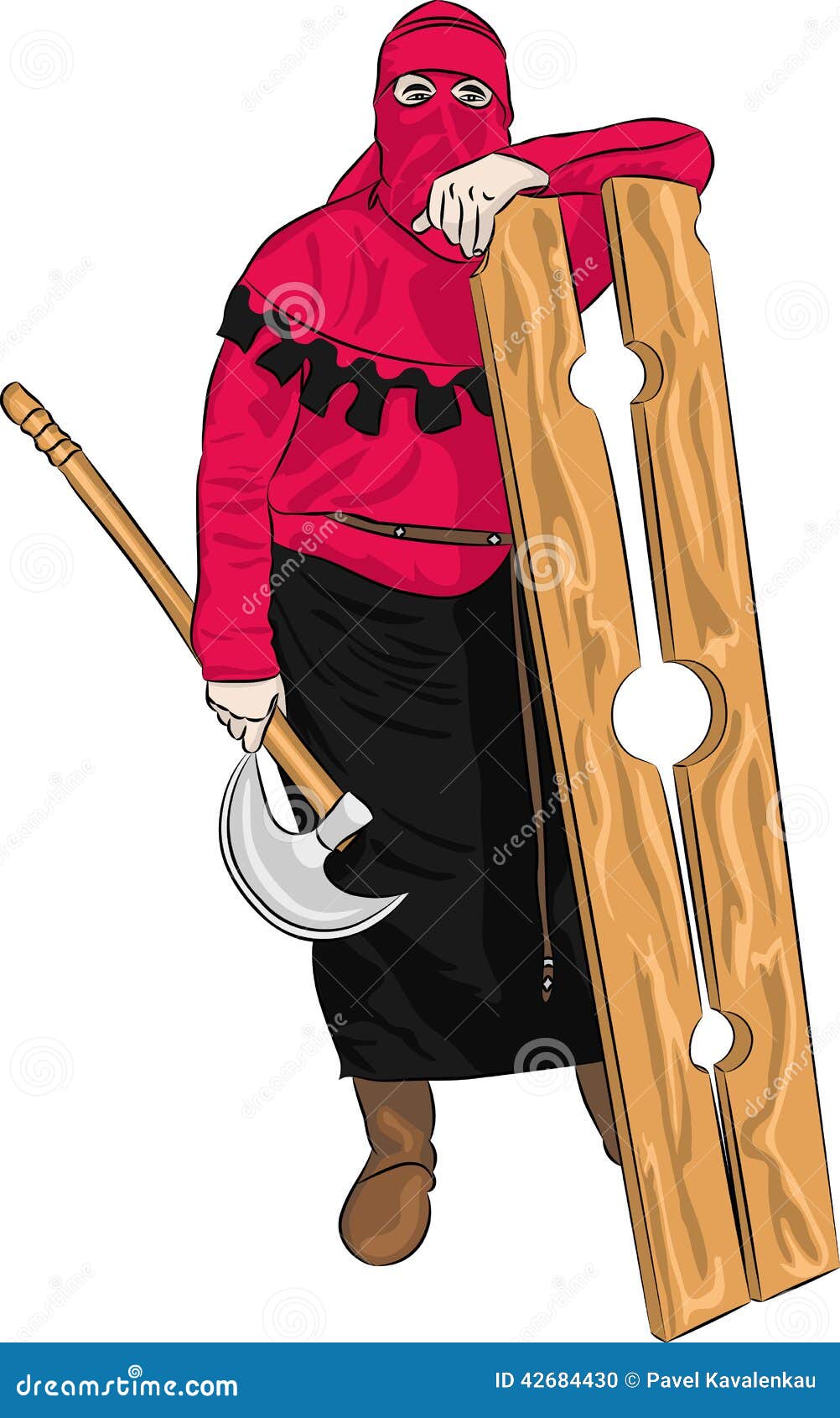 Vector executioner stock vector. Illustration of head - 42684430