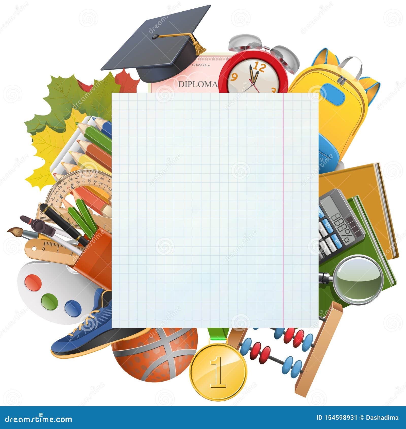 Exercise Book Cartoon Vector Illustration | CartoonDealer.com #26654756