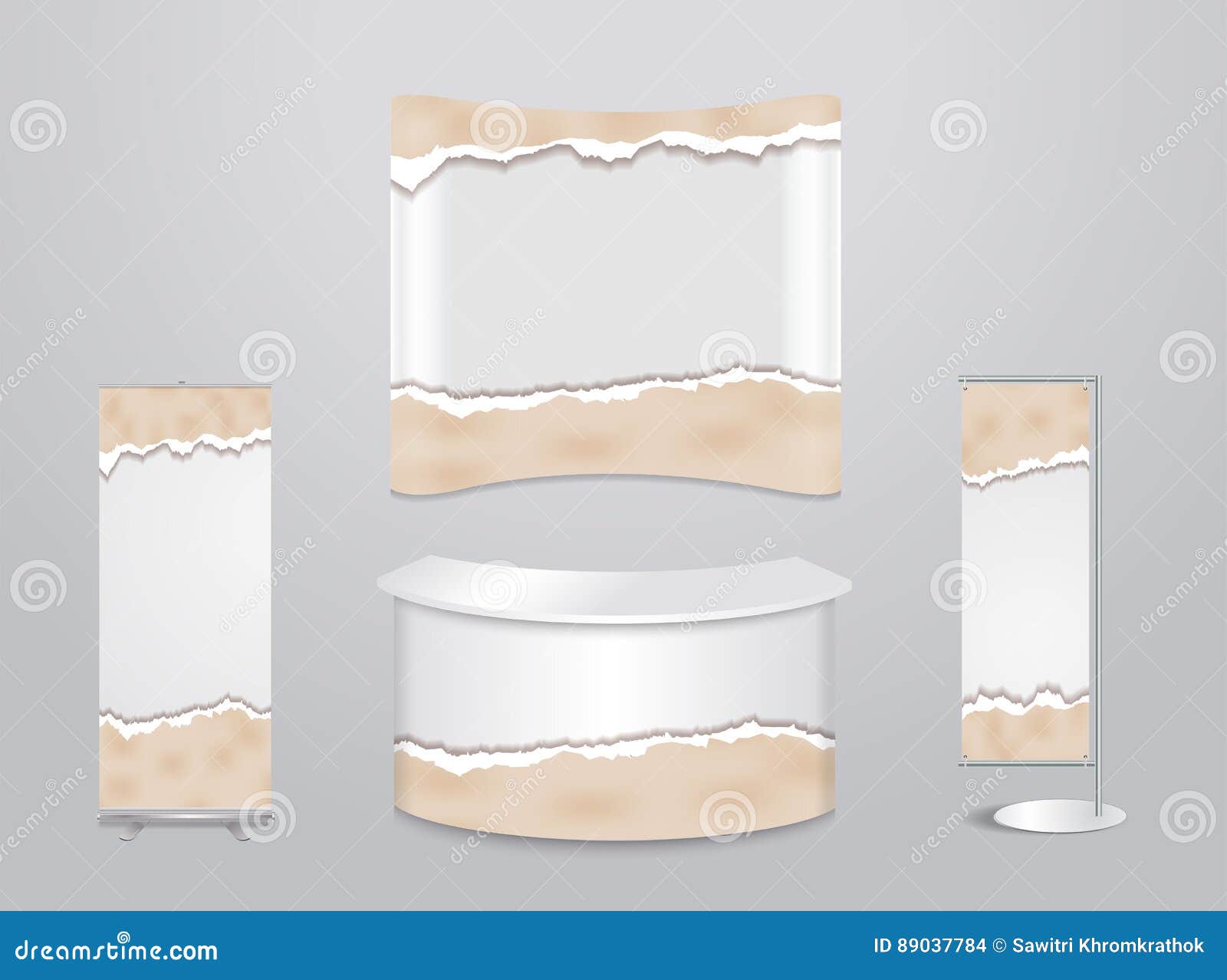 Exhibition Stands 2x2 Design Concept Cartoon Vector | CartoonDealer.com ...