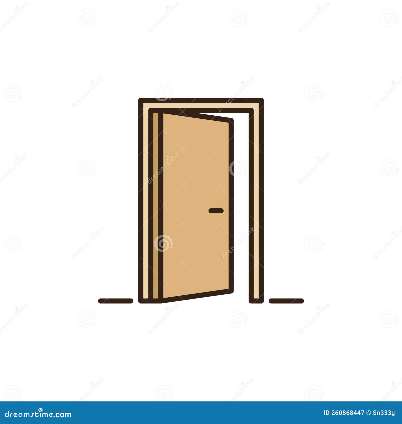 Vector Exit Door Concept Colored Icon or Sign Stock Vector ...