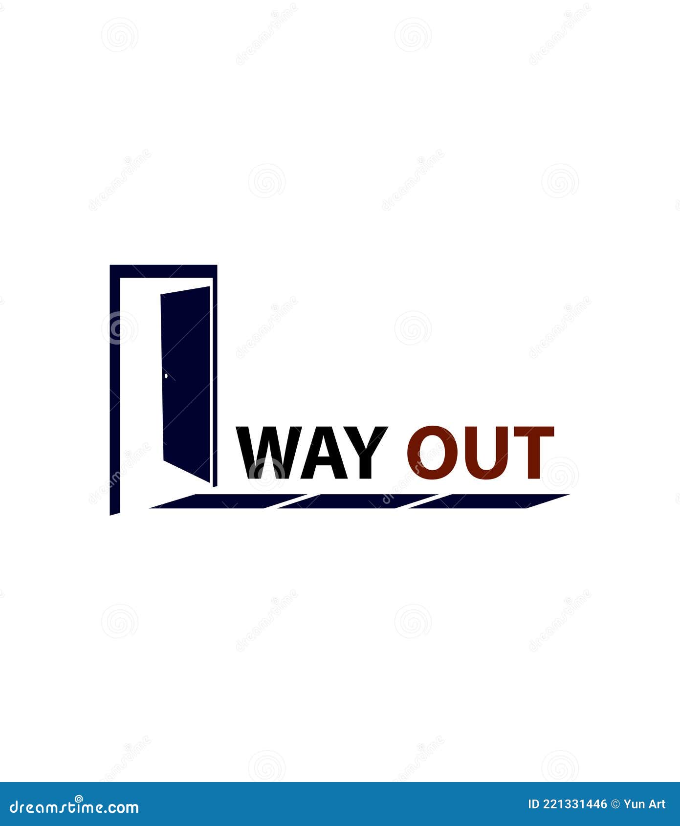 Vector Exit Door Logo Design Stock Illustration - Illustration of ...