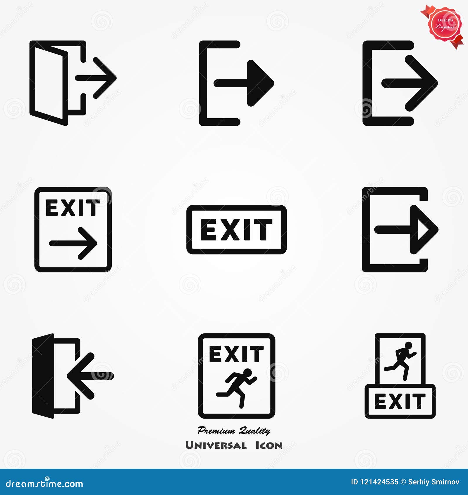 Vector Exit Icon - Logout Sign or Register Logout Button Stock Vector ...