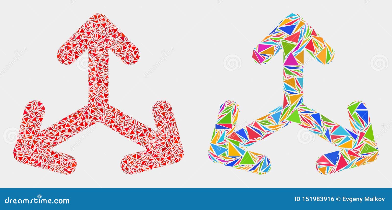 Vector Expand Arrows Mosaic Icon of Triangle Elements Stock Vector ...