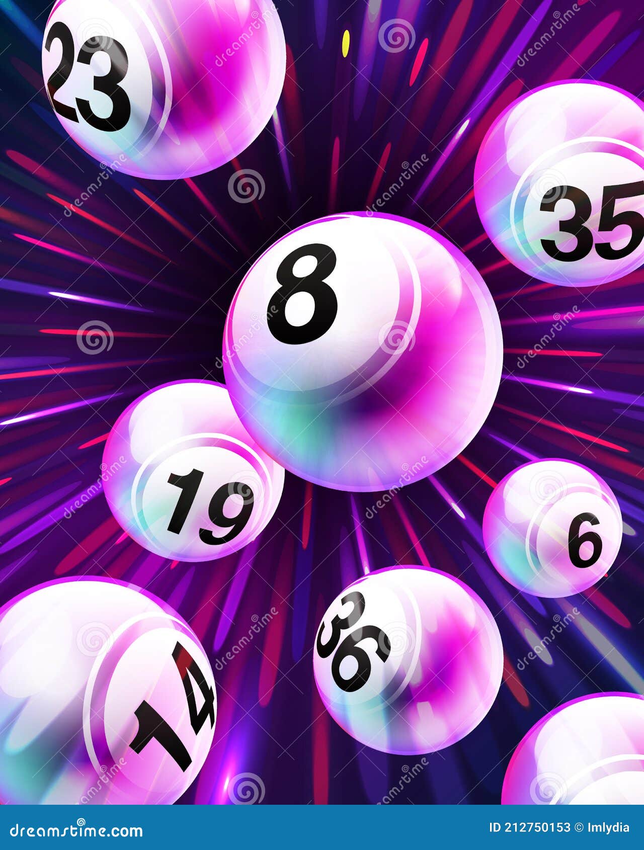 Bingo Balls And Numbers On Brownpaper Background Cartoon Vector ...