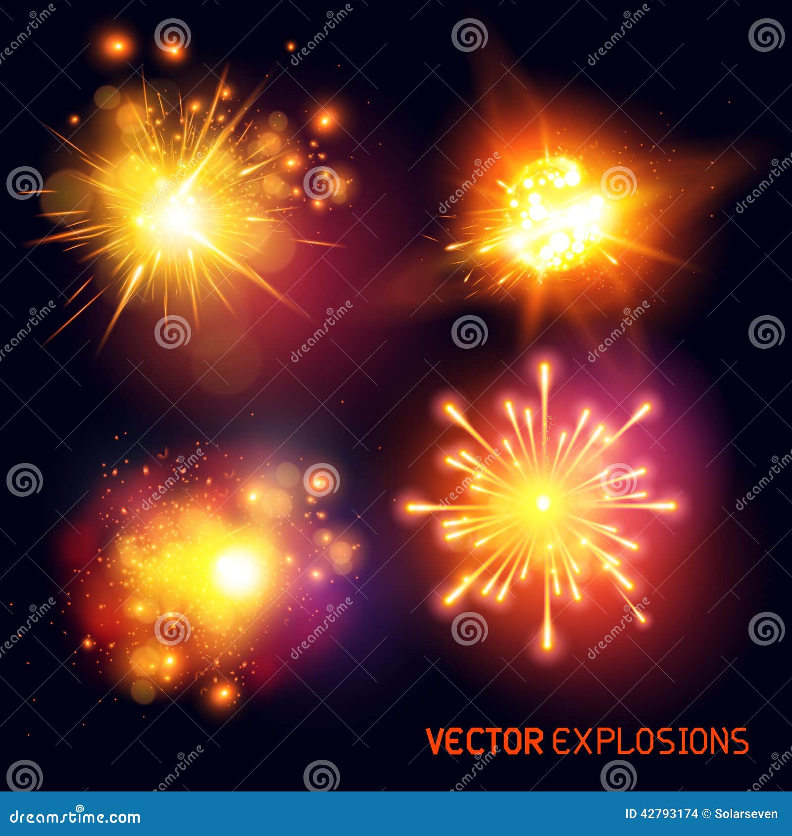 Vector Explosions stock vector. Illustration of explosion - 42793174
