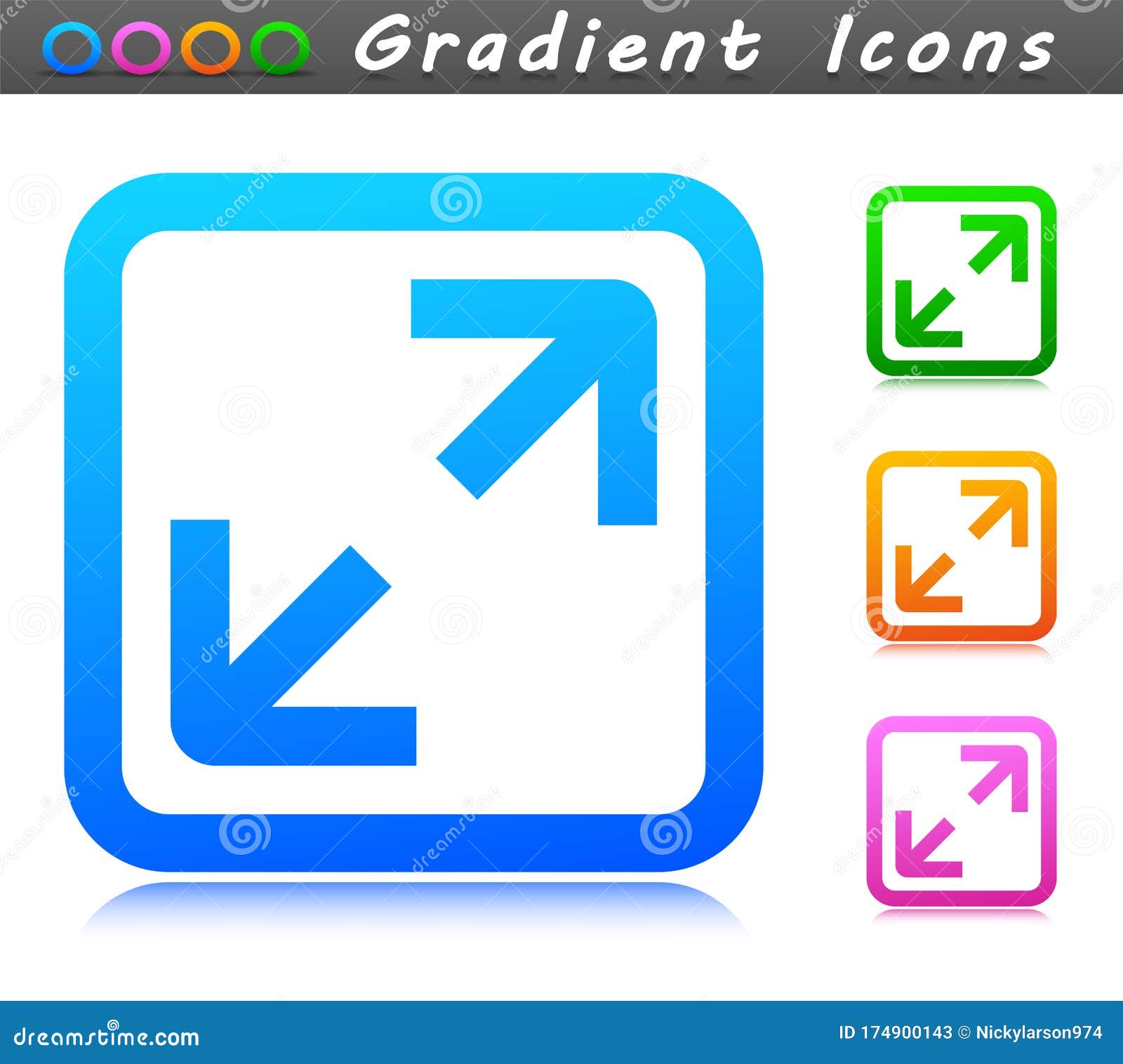 Vector Extend Symbol Icon Design Stock Vector - Illustration of orange ...