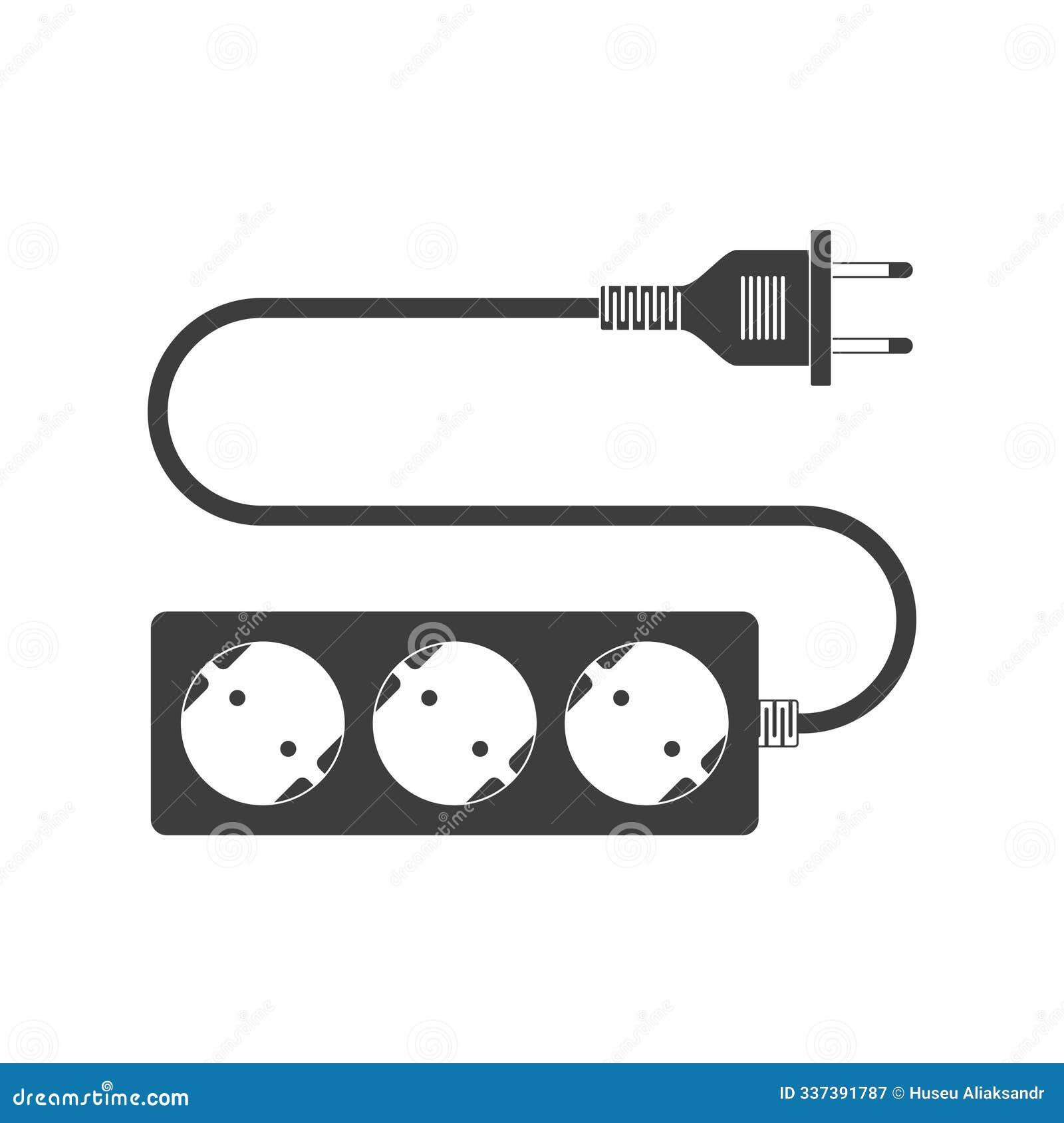 Extension Cable Improper Plug Vector Illustration | CartoonDealer.com ...