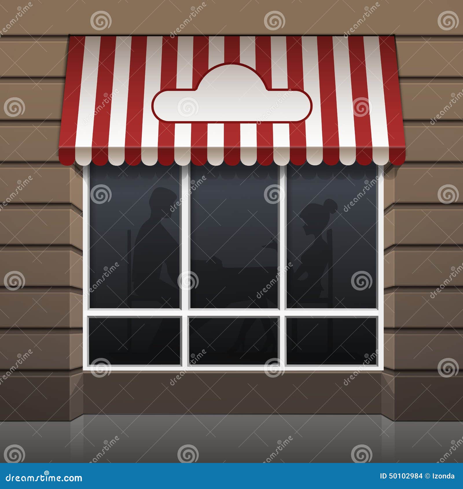 Vector Exterior of Restaurant Cafe Front Stock Vector - Illustration of ...