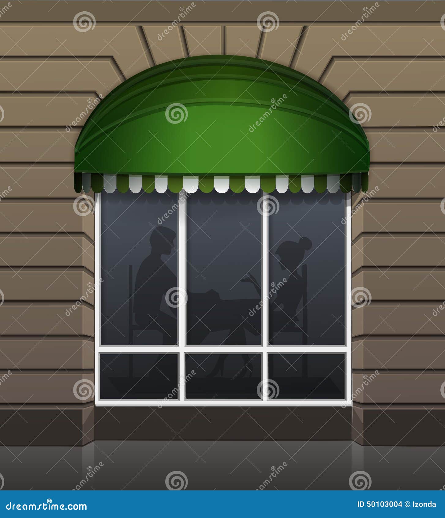 Vector Exterior of Restaurant Cafe Front Stock Vector - Illustration of ...