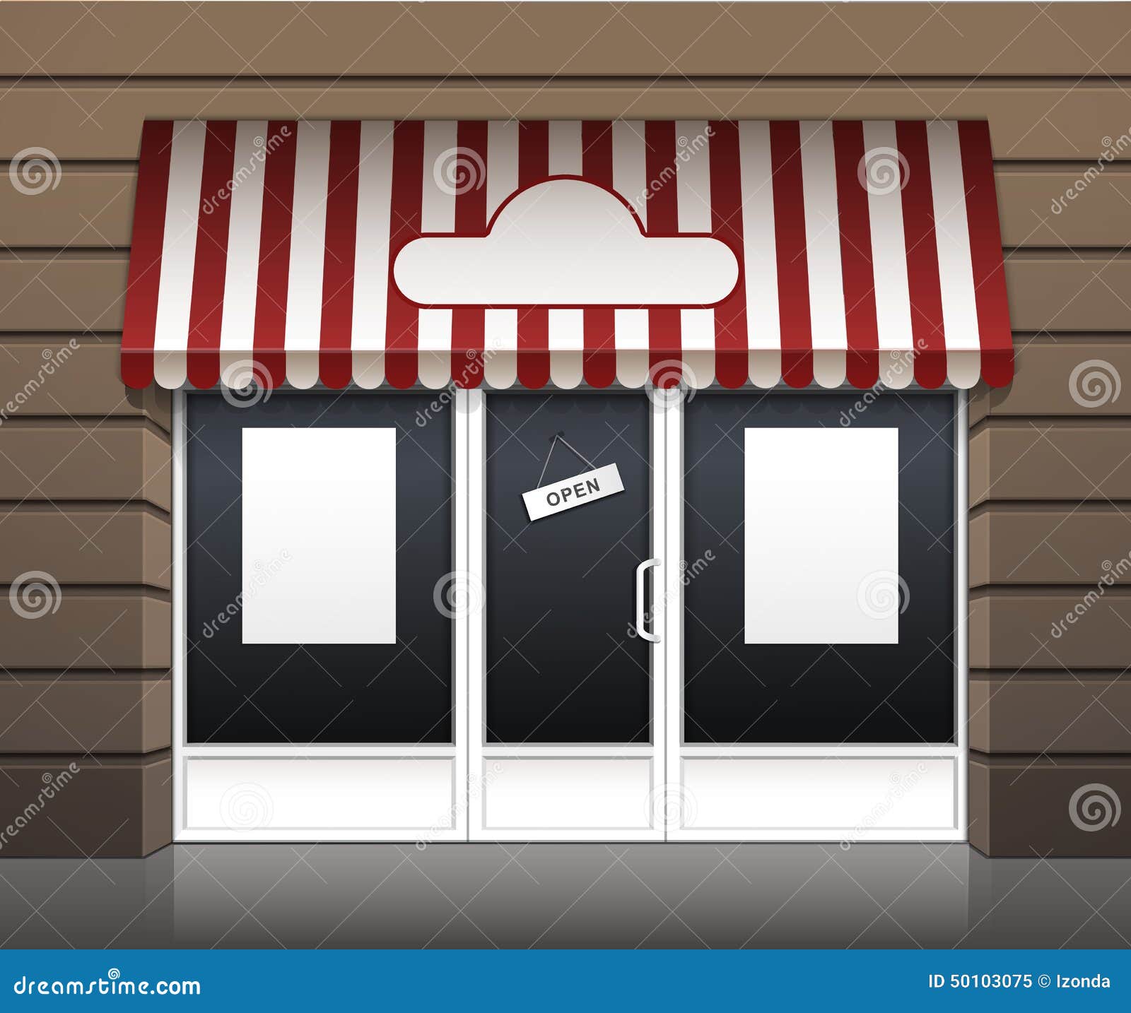 Vector Exterior of Restaurant Cafe Front Stock Vector - Illustration of ...