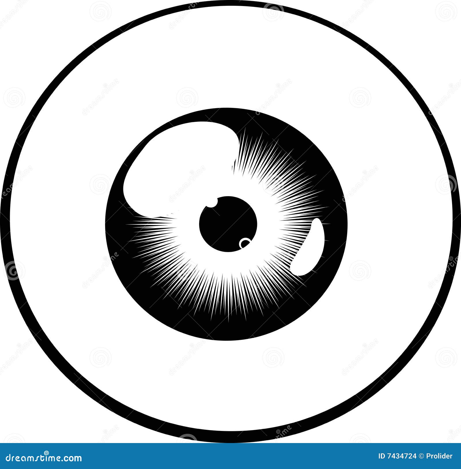 Vector eye stock illustration. Illustration of eyeball - 7434724