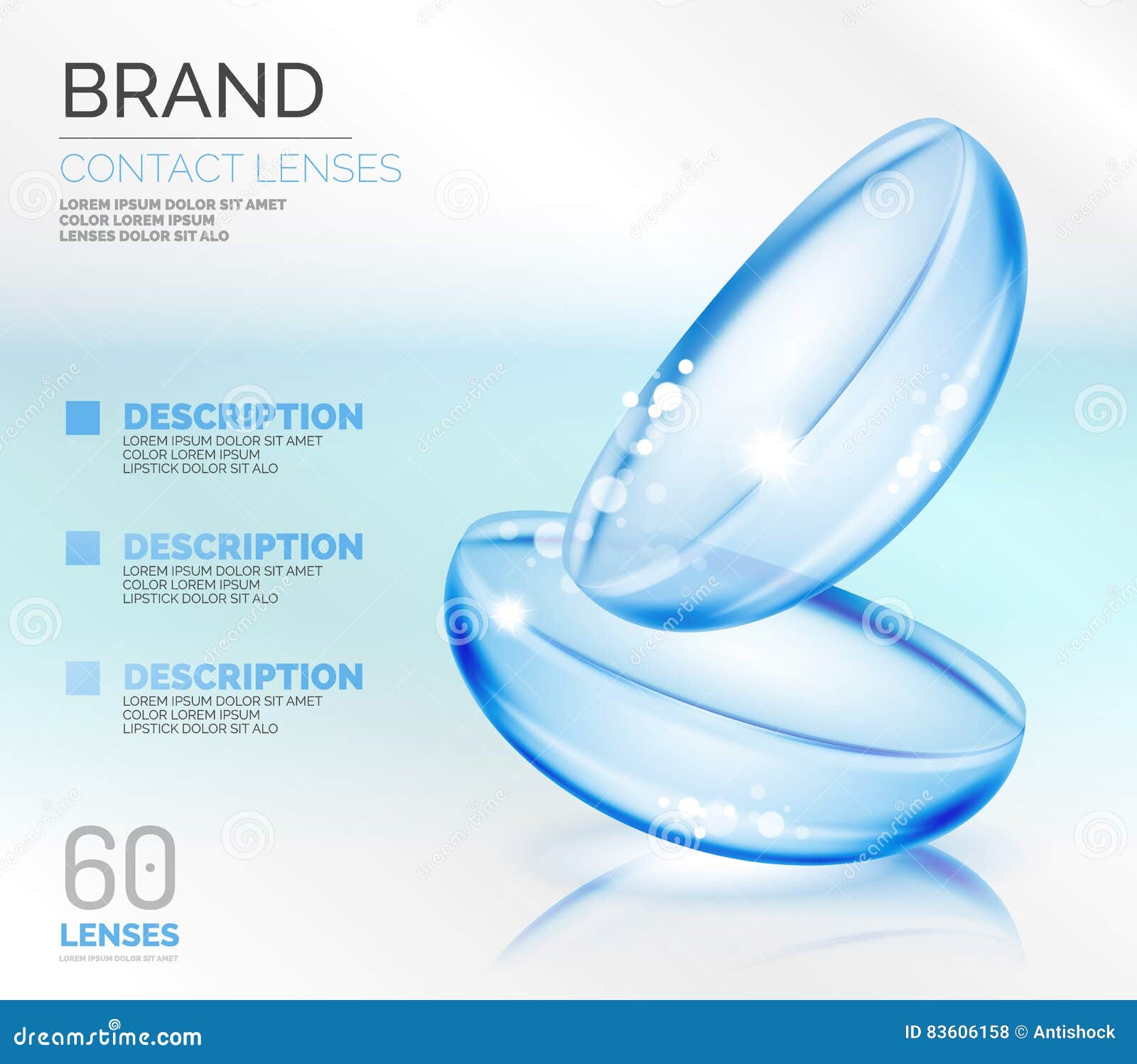 Vector Eye Contacts Lenses Ad Template Stock Illustration ...