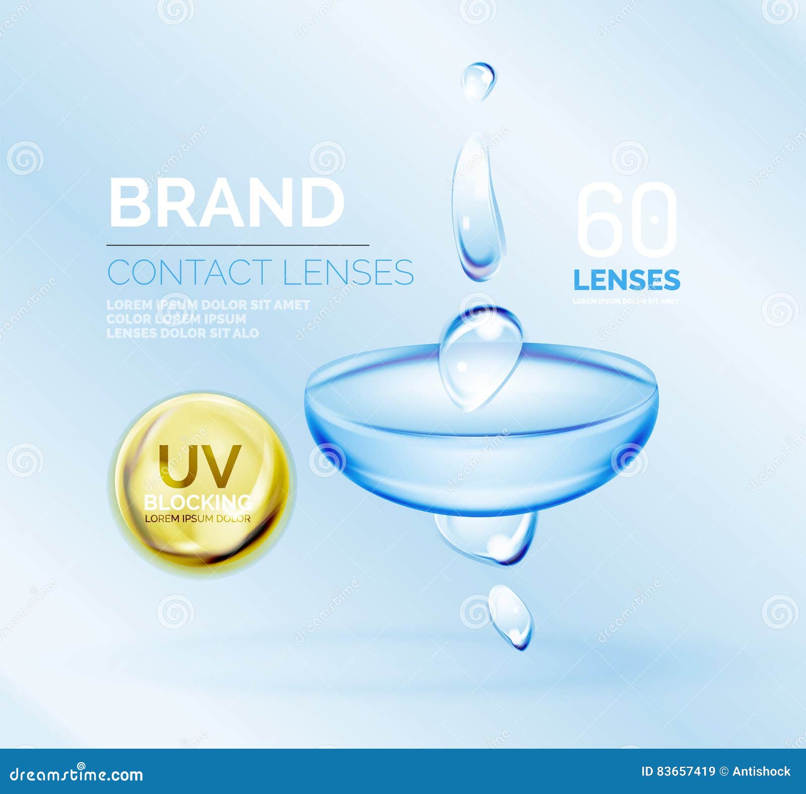 Vector Eye Contacts Lenses Ad Template Stock Illustration ...