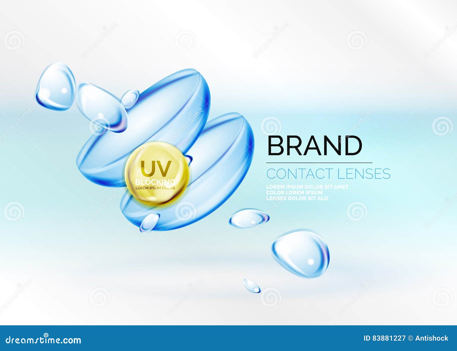 Vector Eye Contacts Lenses Ad Template Stock Illustration ...