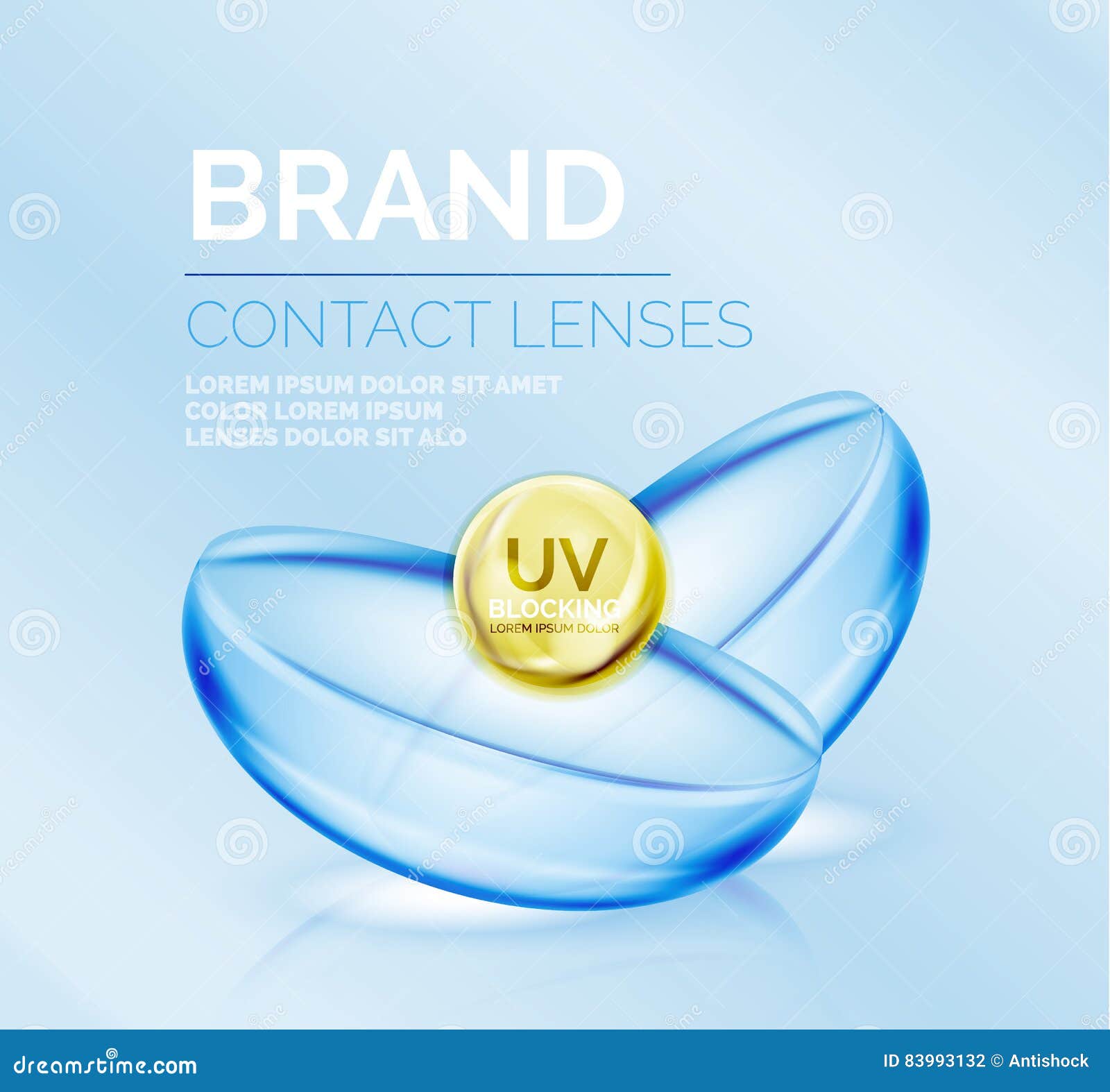 Vector Eye Contacts Lenses Ad Template Stock Illustration ...