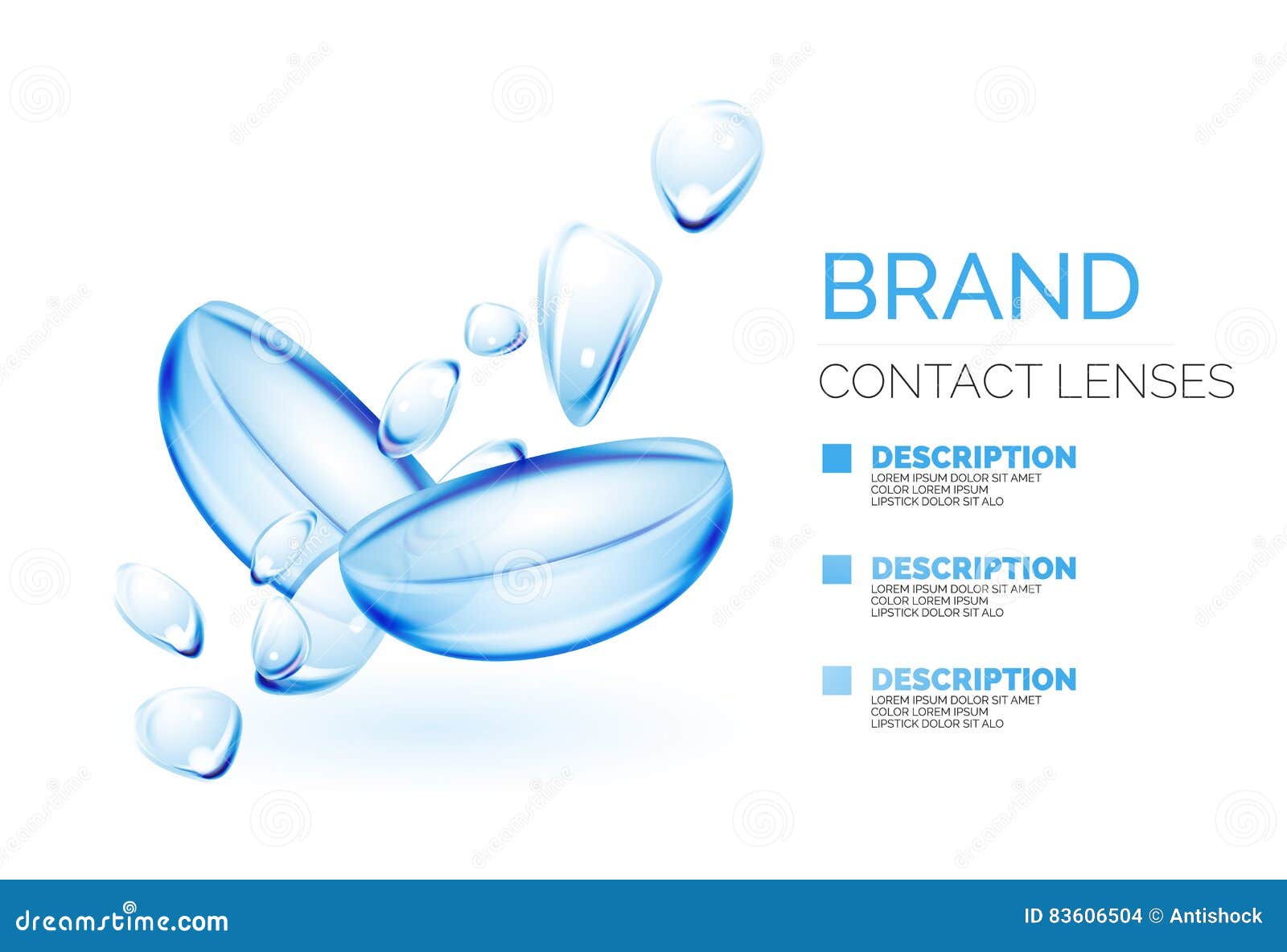 Vector Eye Contacts Lenses Ad Template Stock Illustration ...