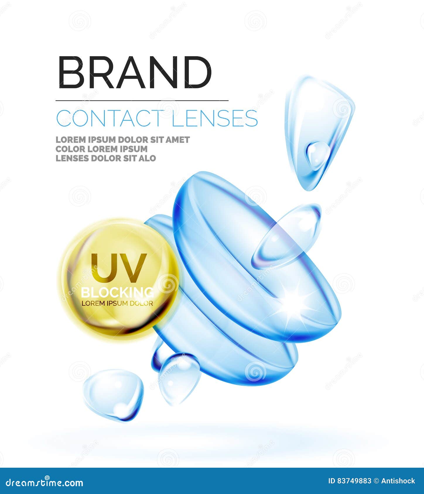 Vector Eye Contacts Lenses Ad Template Stock Illustration ...