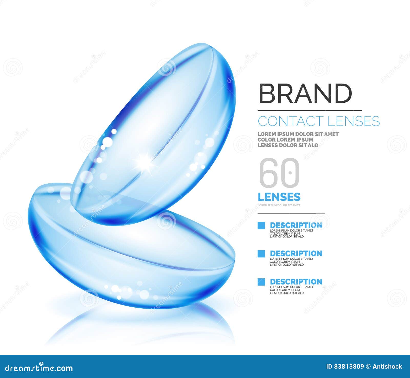 Vector Eye Contacts Lenses Ad Template Stock Illustration ...