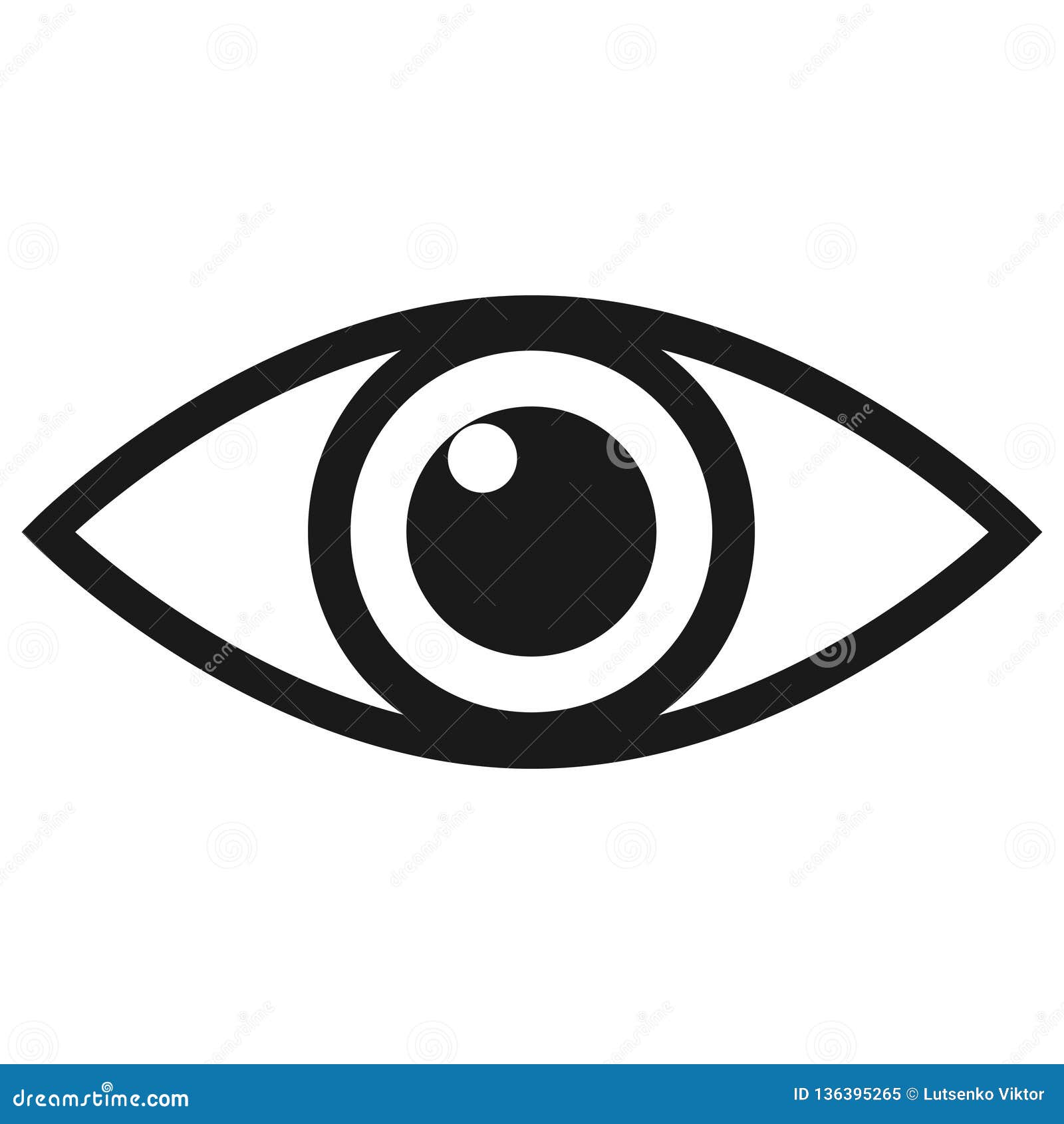 Fun vector Eye icon stock illustration. Illustration of symbol - 136395265