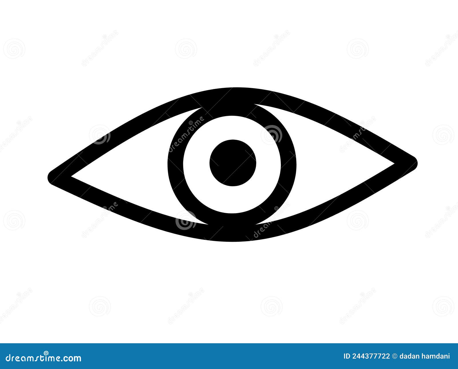 Vector Eye Icon with Simple Design Stock Vector - Illustration of human ...