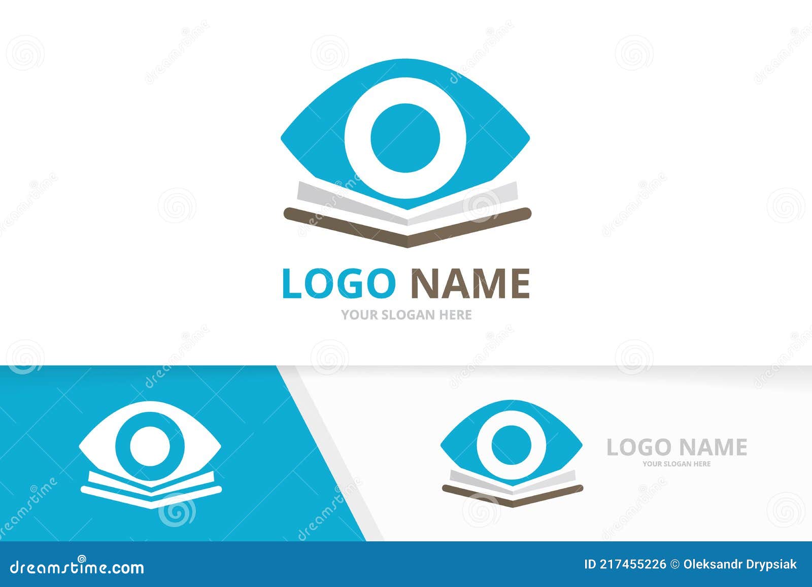 Vector Eye and Library Logo Combination. Unique Bookstore Logotype ...