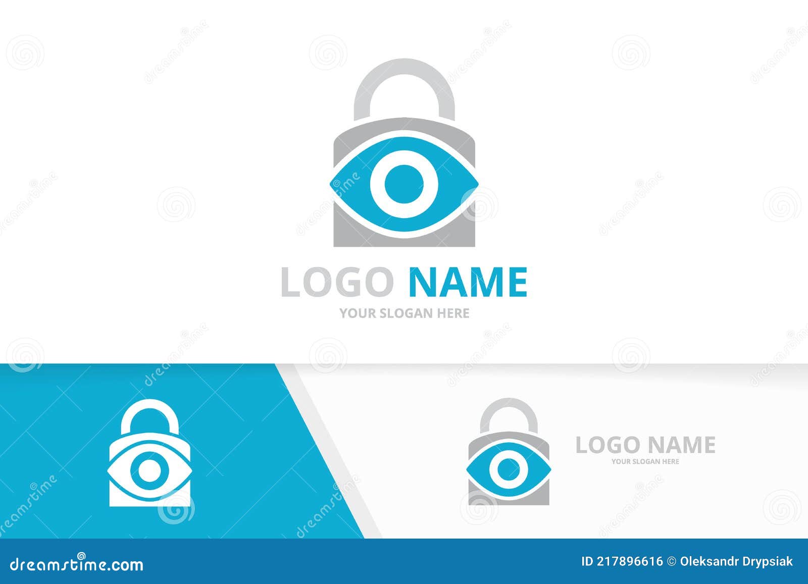 Vector Eye and Lock Logo Combination. Unique Safe Vision Logotype ...