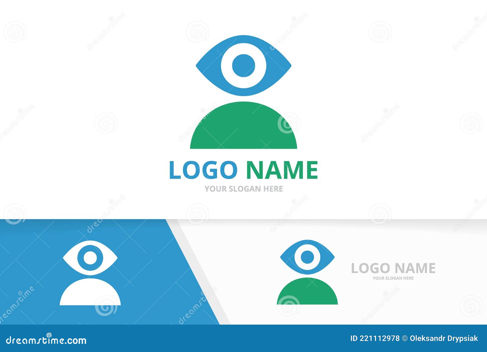 Vector Eye and Man Logo Combination. Unique Vision Logotype Design ...