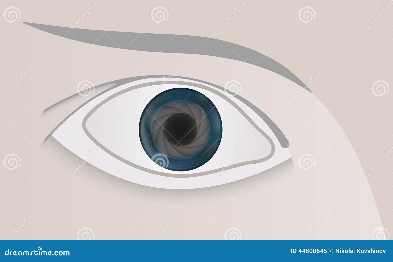 Vector Eye with a Pupil Photo Lens Stock Vector - Illustration of optic ...