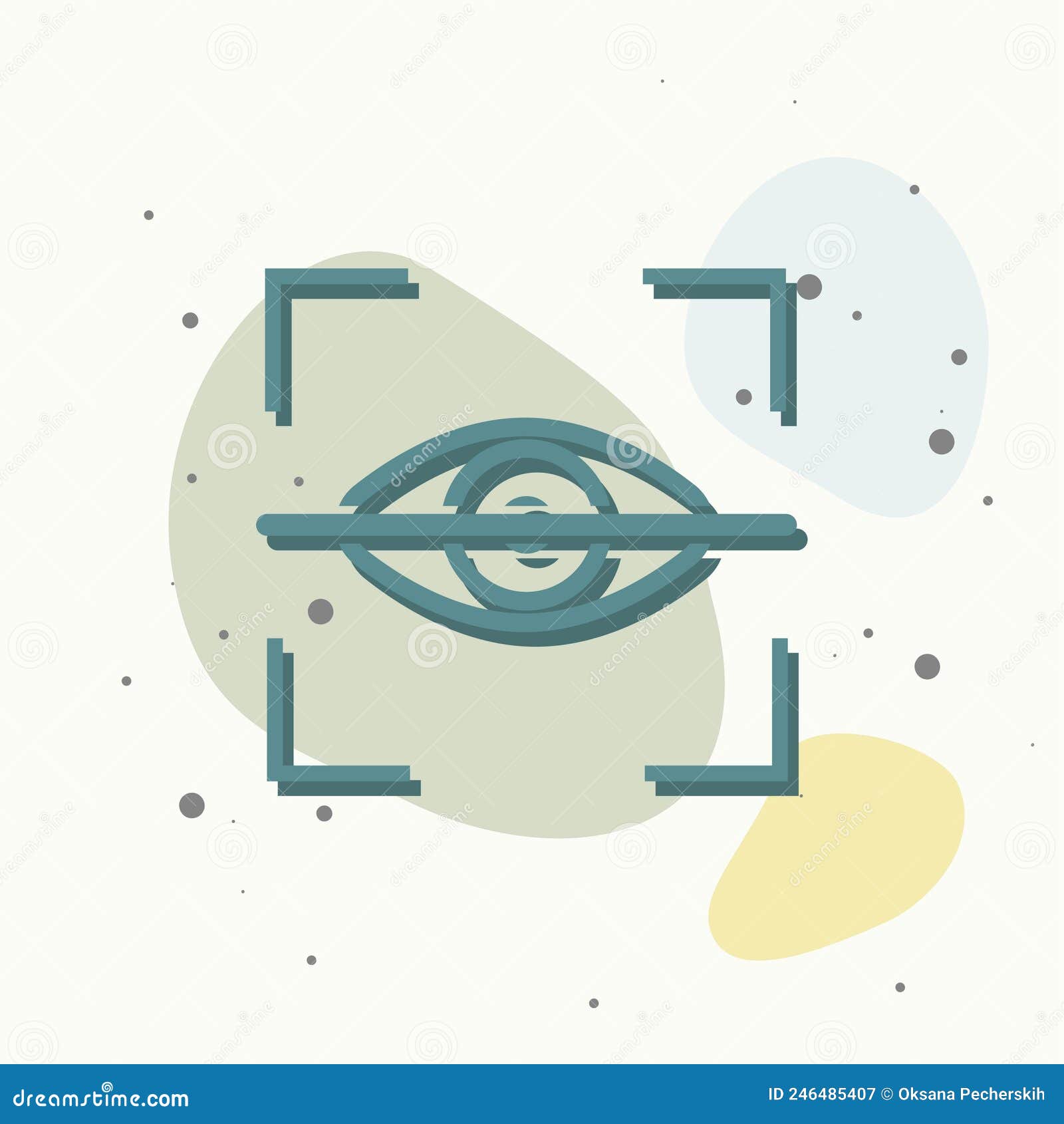 Vector Eye Scan Icon on Multicolored Background Stock Vector ...