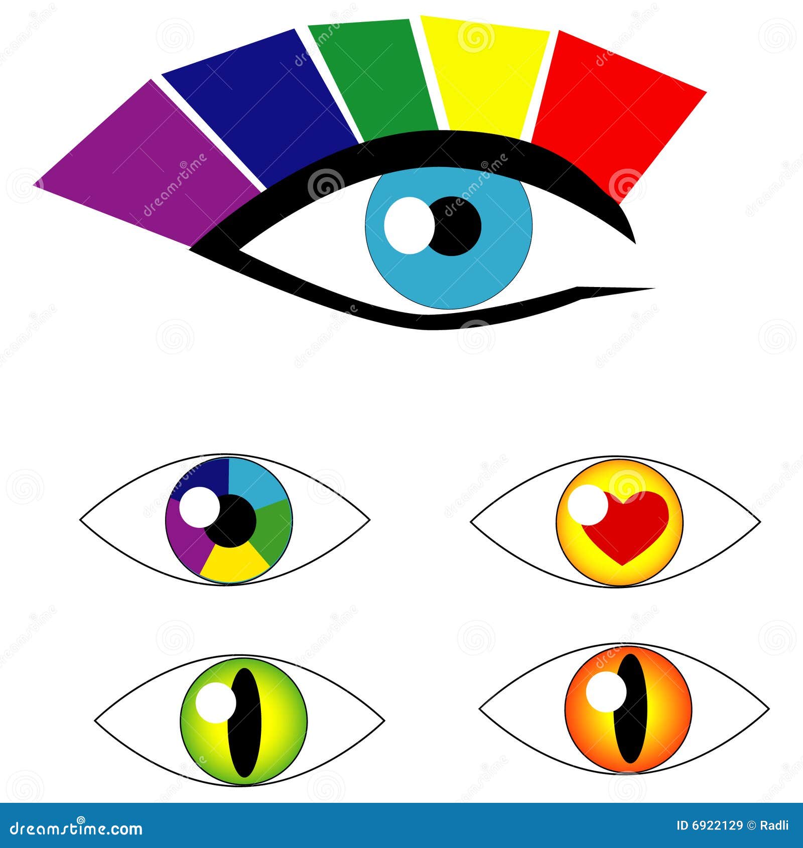 Vector eye symbols stock vector. Illustration of abstract - 6922129
