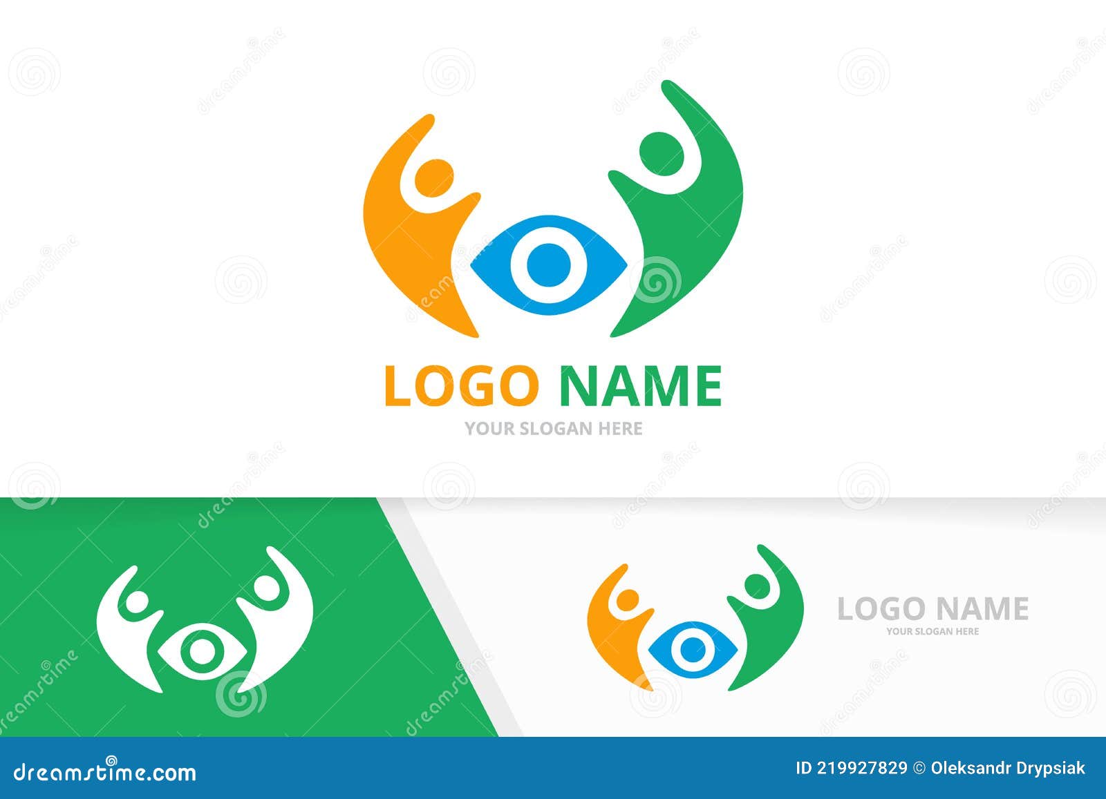 Vector Eye and Team Logo Combination. Unique Family Vision Logotype ...