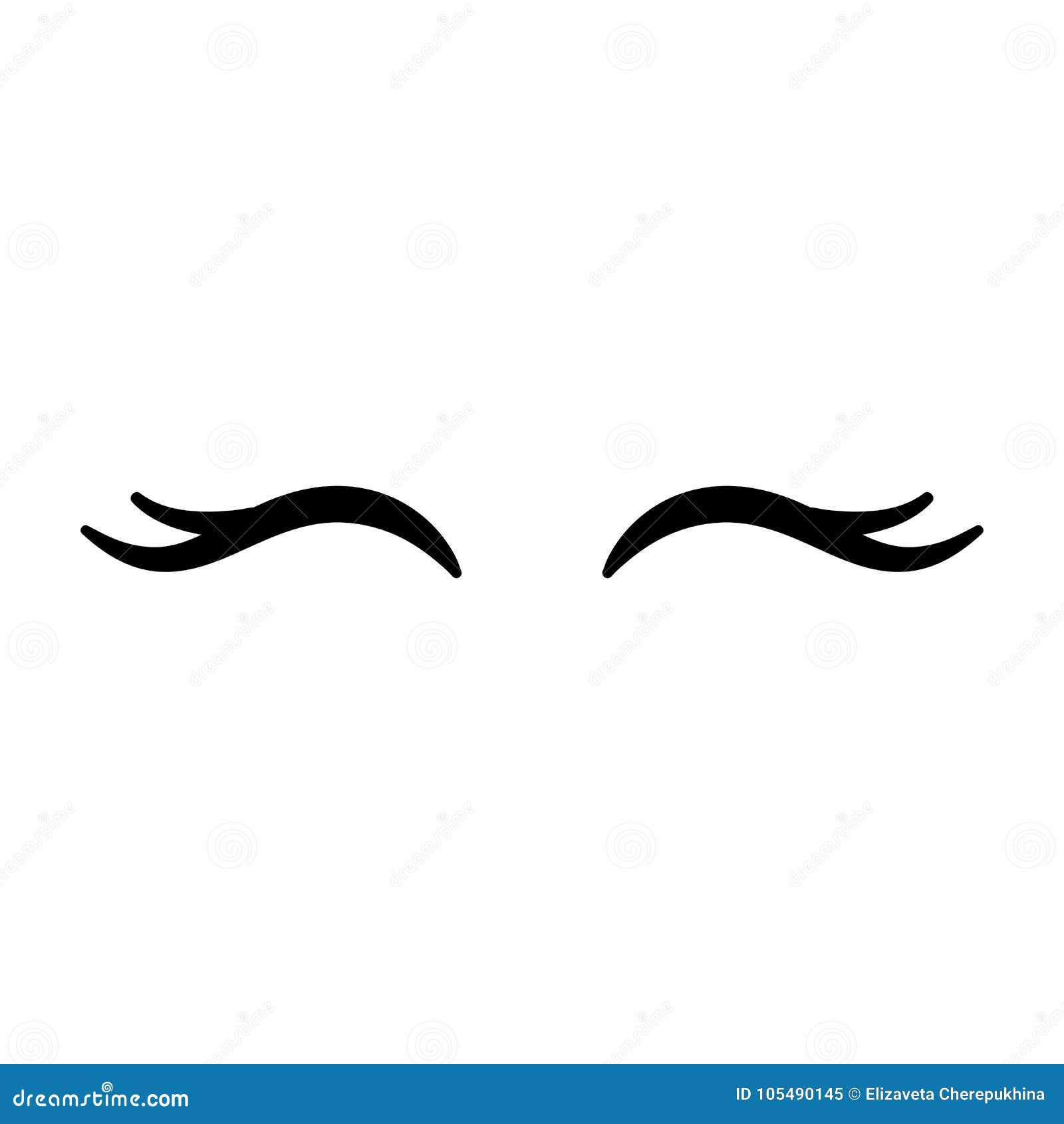 Vector Eyelashes. Closed Eyes. Vector Icon. Stock Vector - Illustration ...