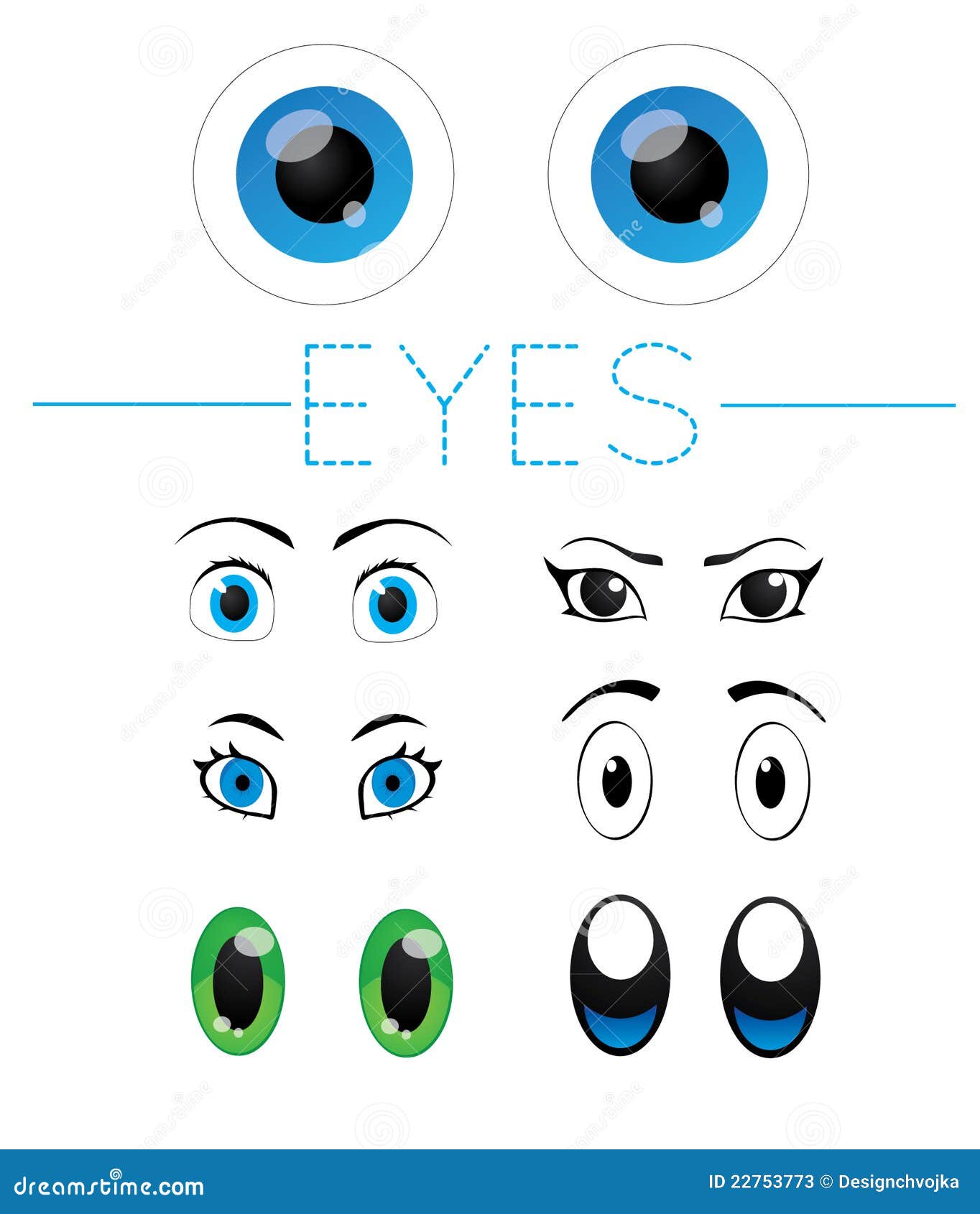 VECTOR EYES vol. 1 stock vector. Illustration of drawn - 22753773