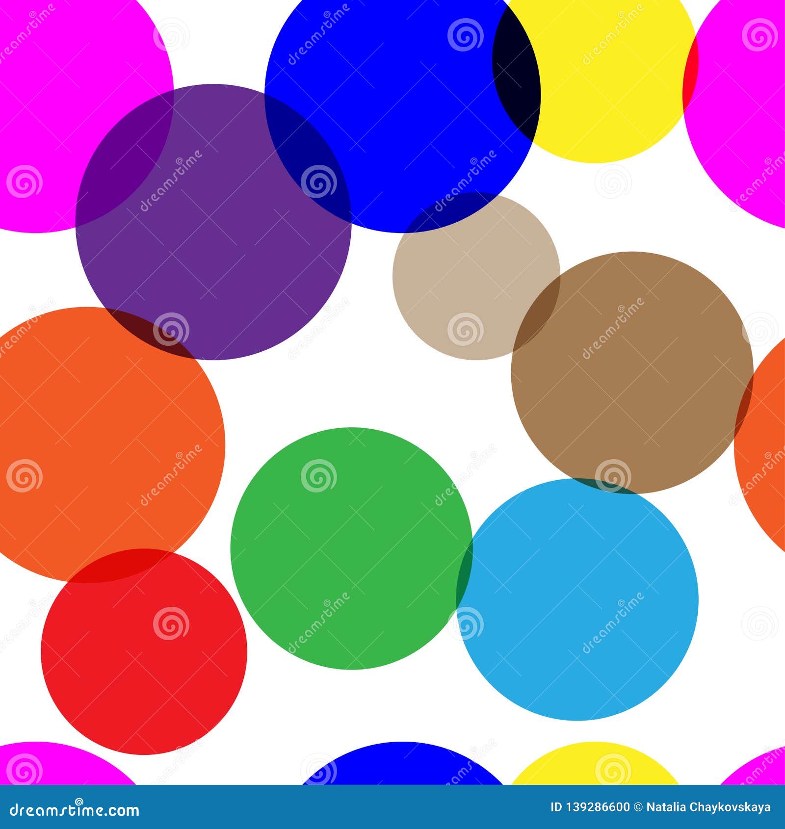 Vector Fabric Circles Abstract Seamless Background Stock Illustration ...