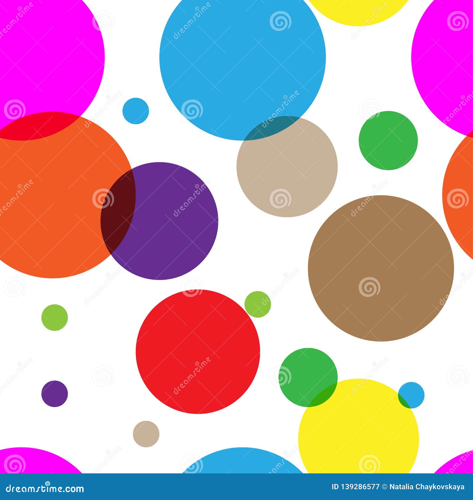 Vector Fabric Circles Abstract Seamless Background Stock Illustration ...