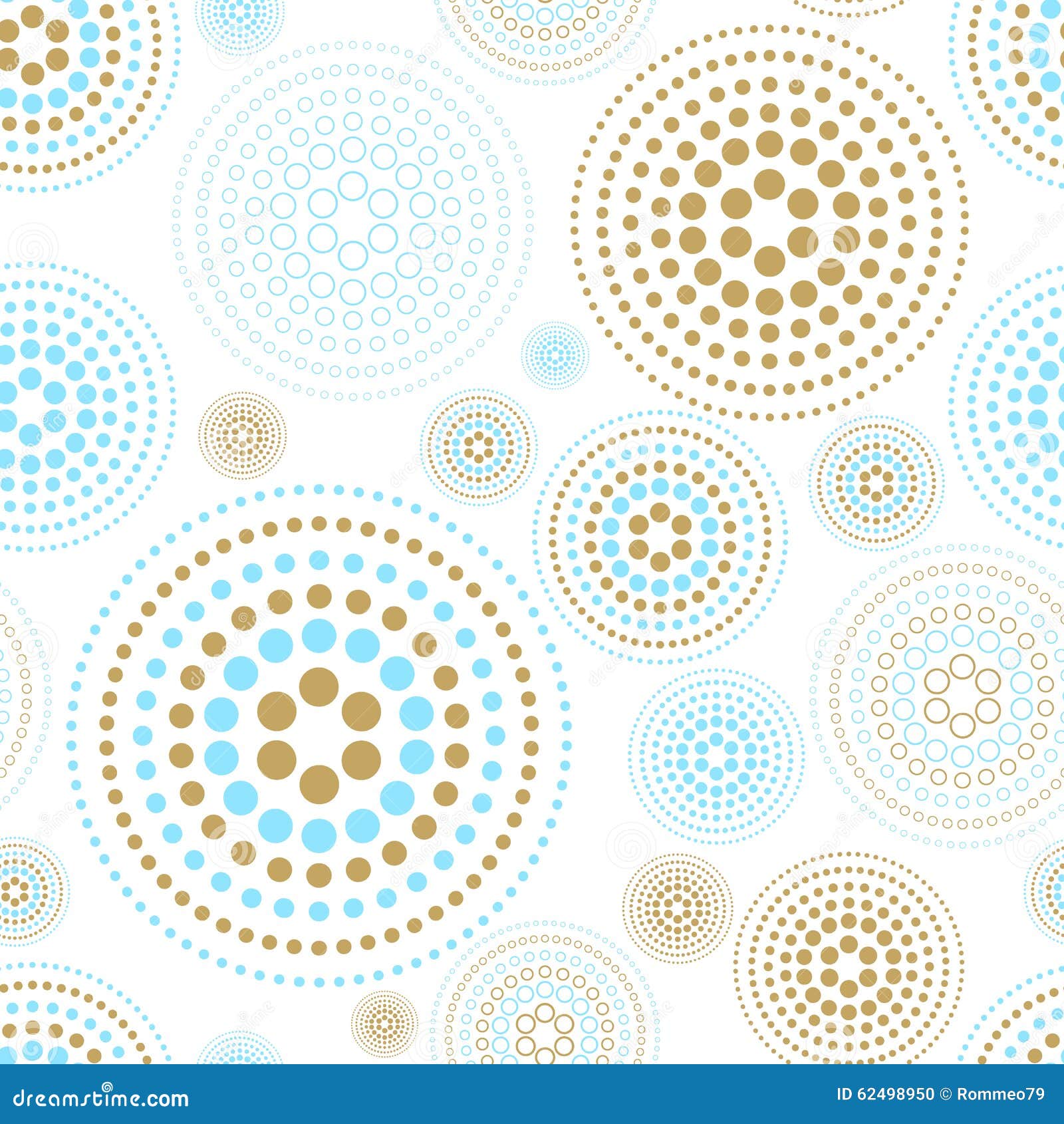 Vector Fabric Circles Abstract Seamless Pattern Background with Hand ...