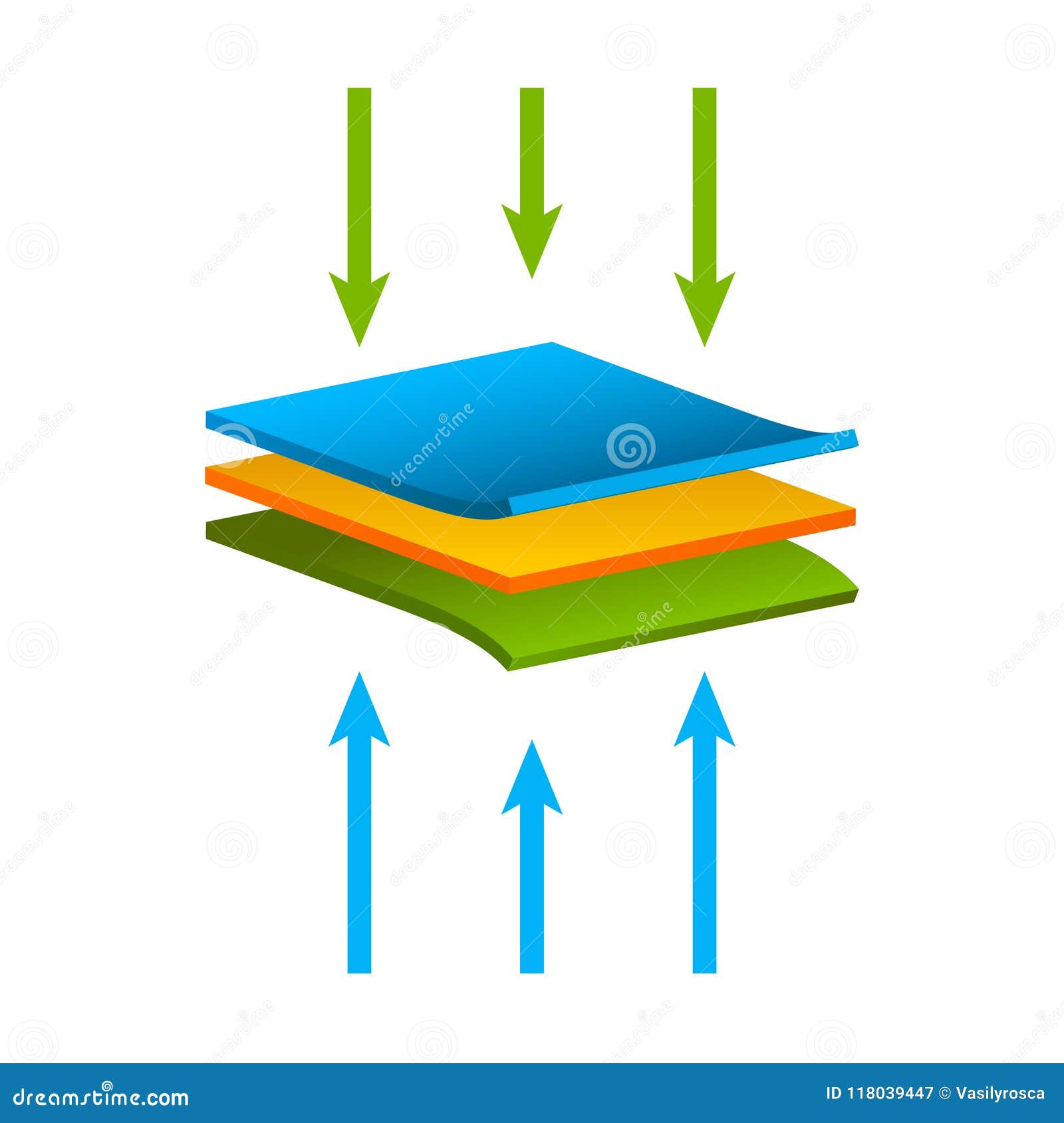 Vector Fabric Structure Material Isolated, Airflow Layers Moisture ...