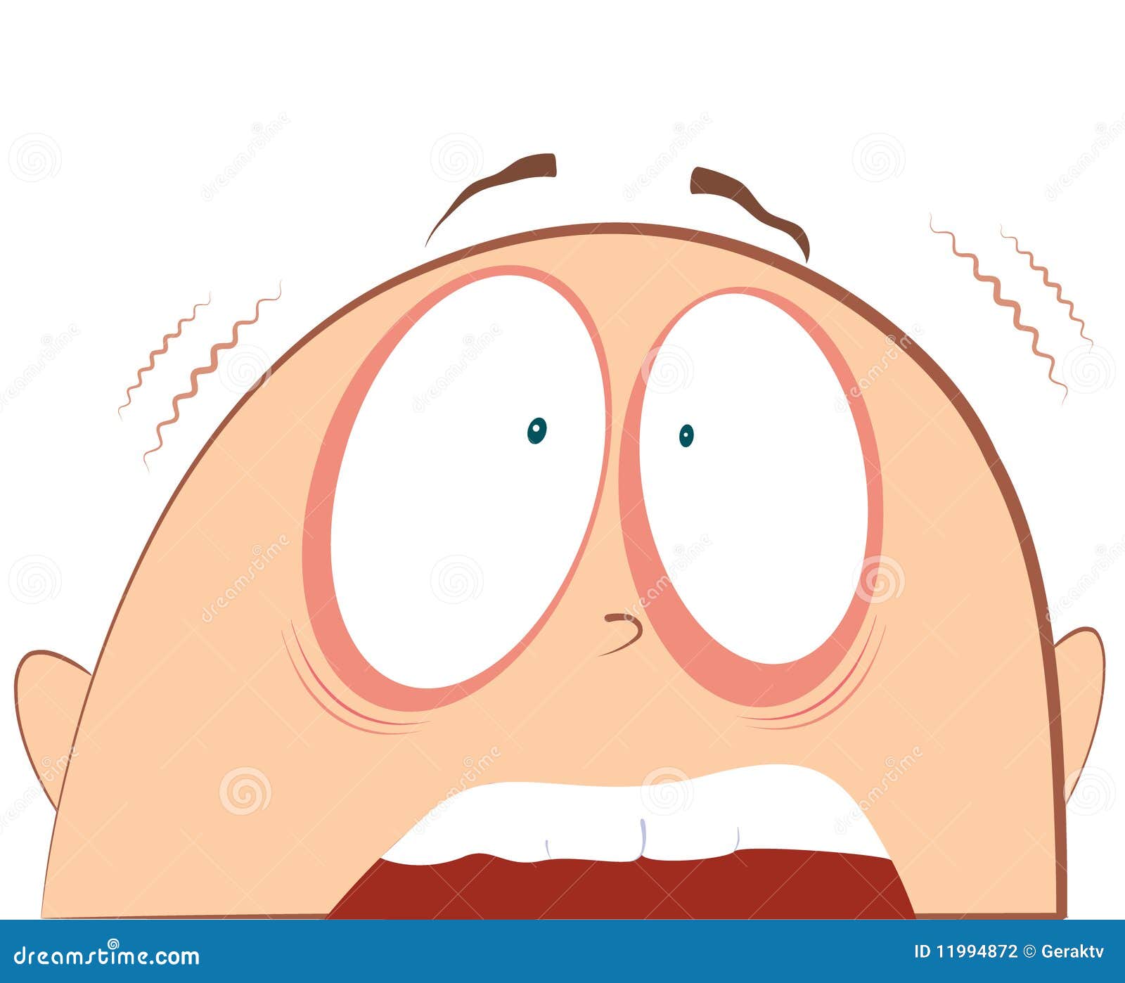 Vector Face Fear. Terrified Symbol Stock Vector - Illustration of ...